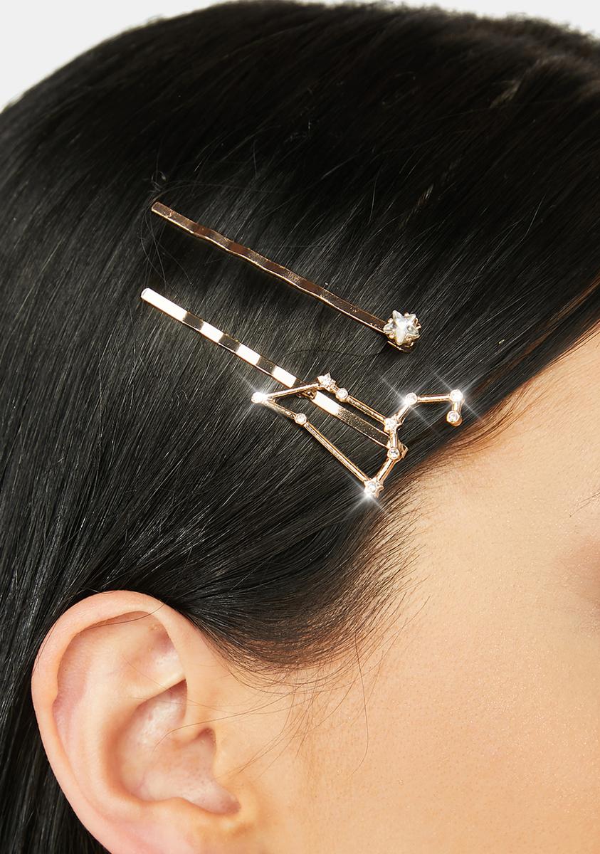 Leo Constellation Hair Pin Set - Gold – Dolls Kill