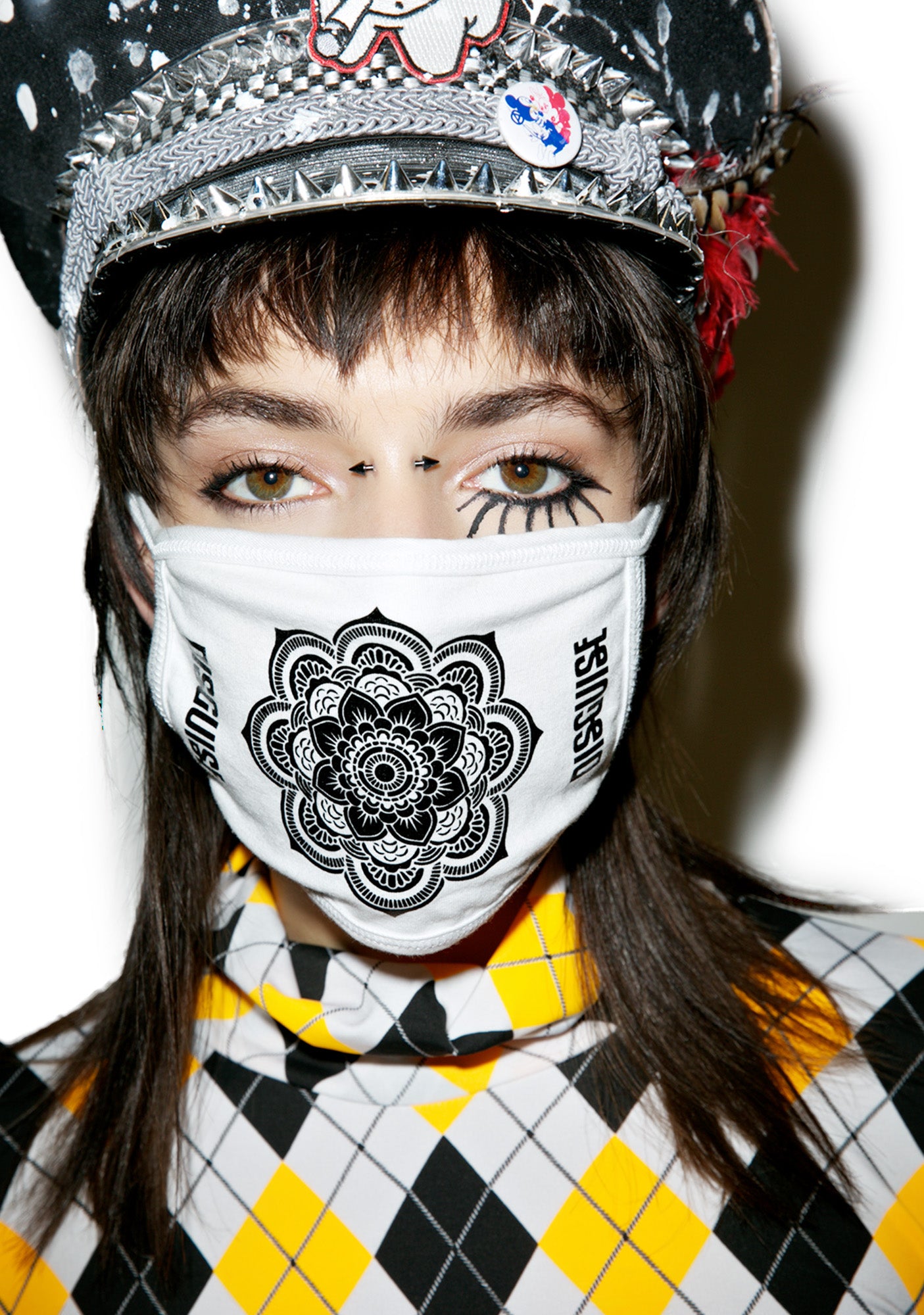 X Disguise Mandala Flower Of Life Face Mask – Dolls Kill