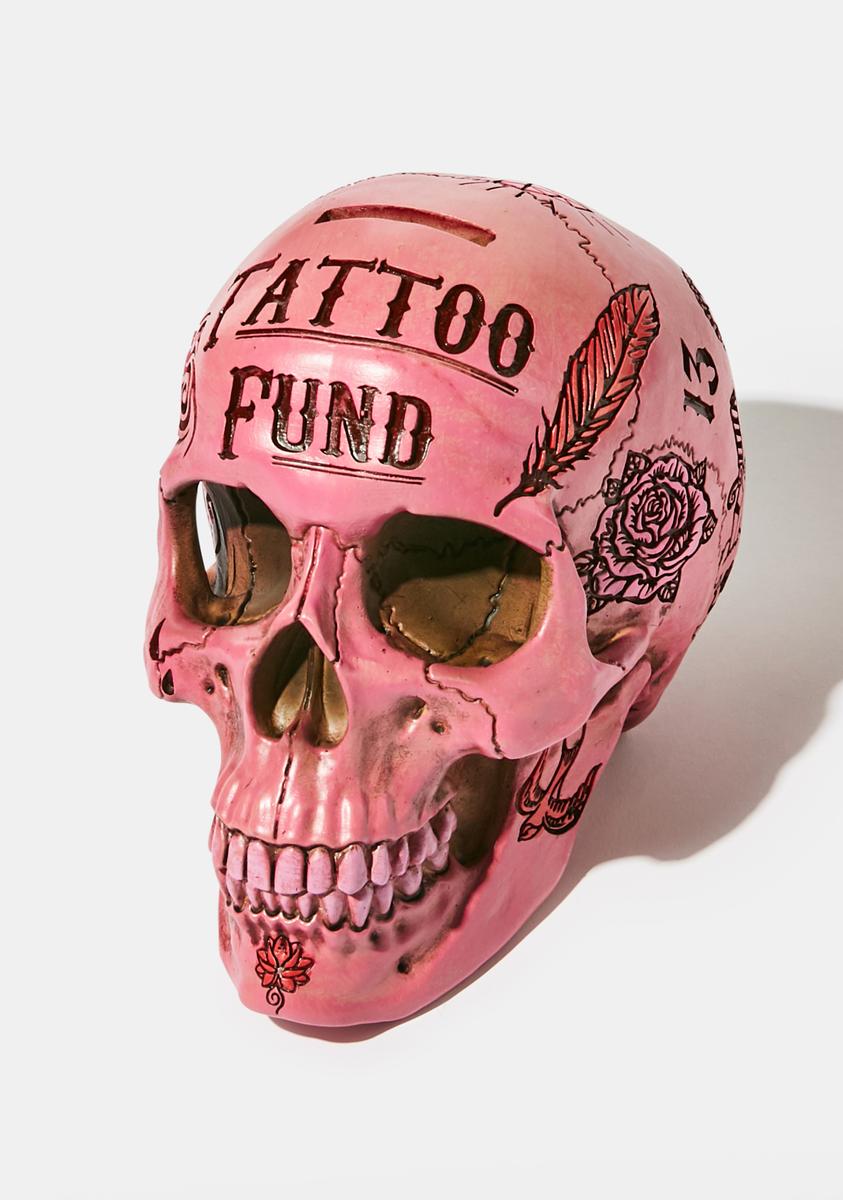 Nemesis Now Resin Tattoo Print Skull Money Box – Dolls Kill