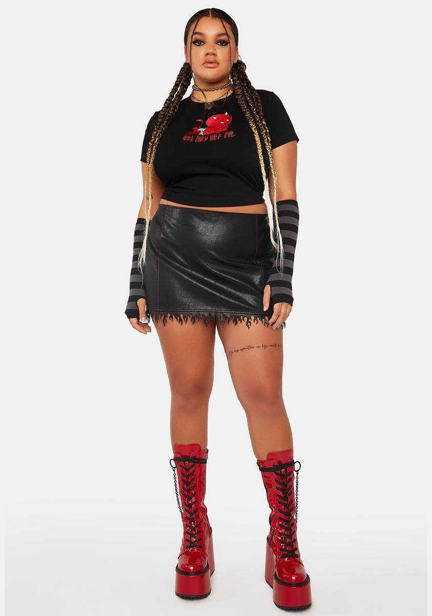 Dolls Kill x Hot Stuff Casper Plus Size 333 Half Evil Graphic Crop Tee ...
