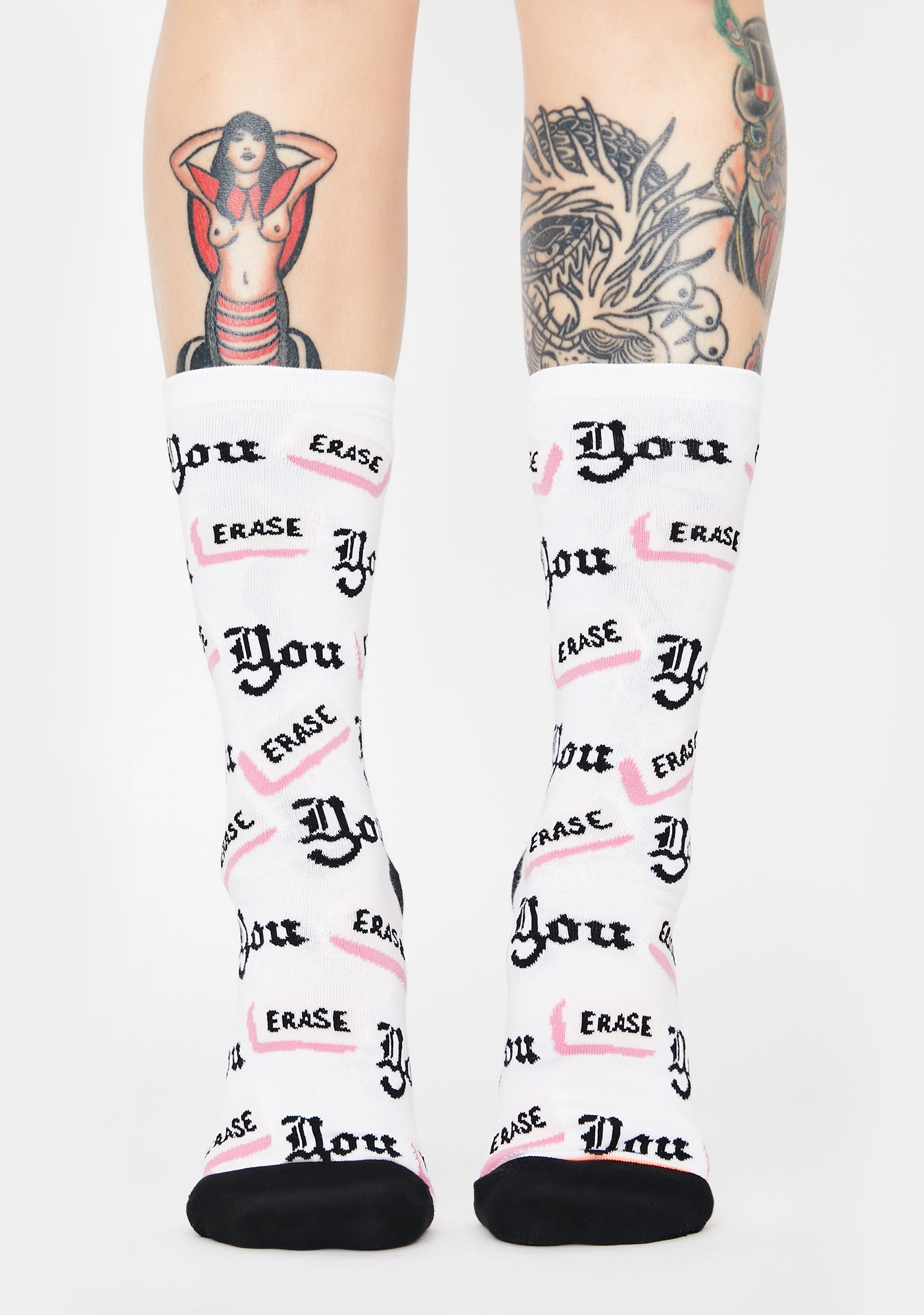 Erase You Crew Socks – Dolls Kill