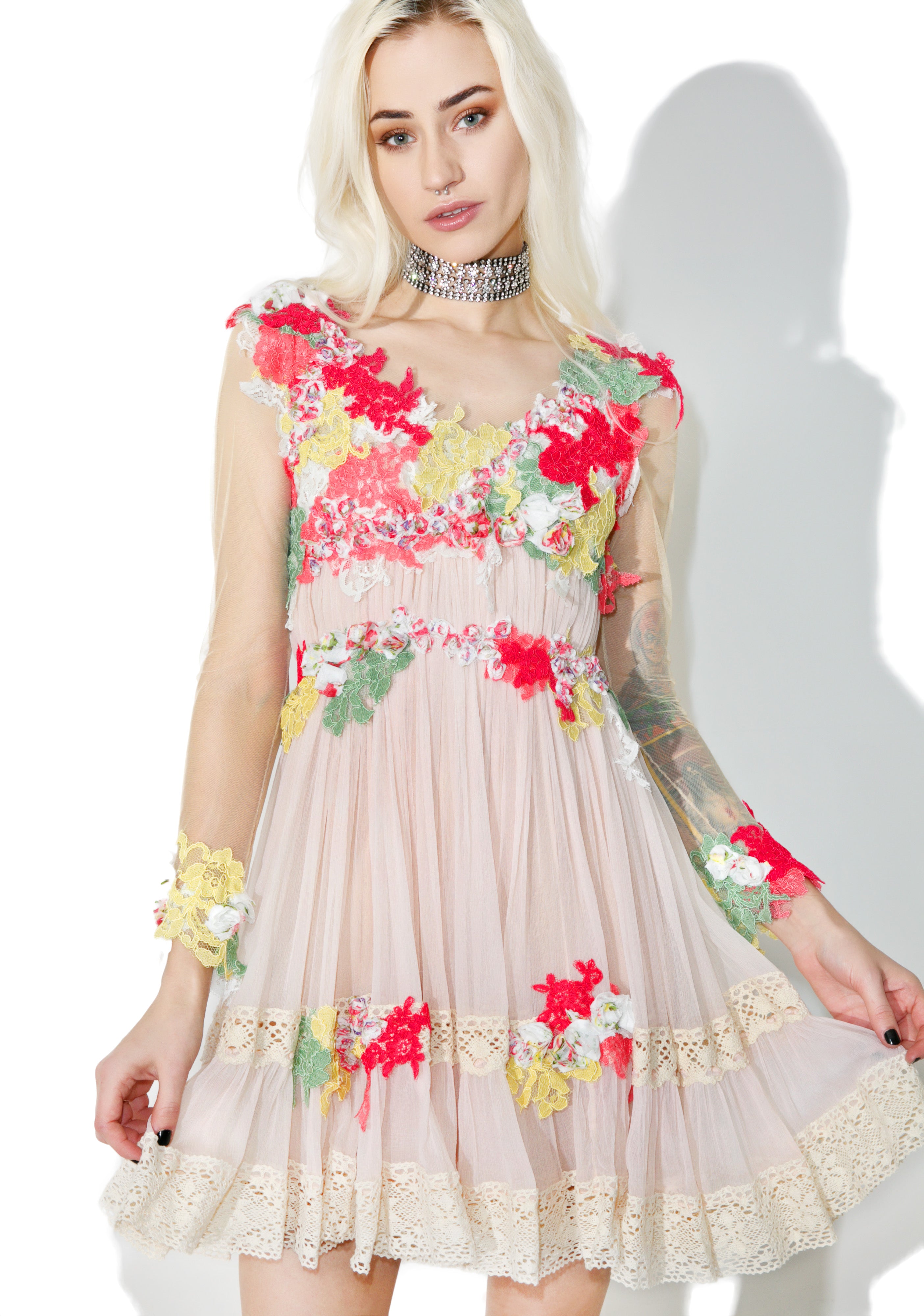 Dew Drop Floral Dress – Dolls Kill