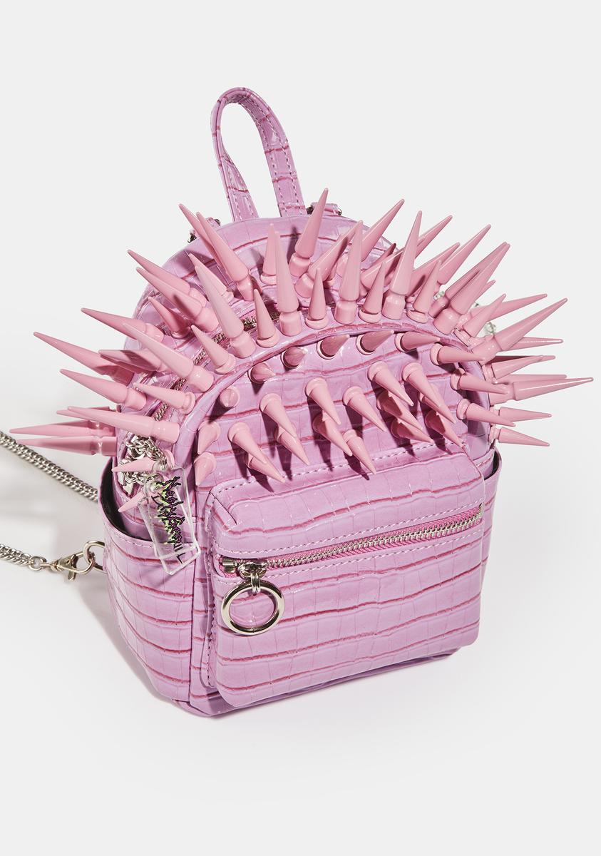Dolls Kill x Nastygem Spiked Mini Backpack - Pink