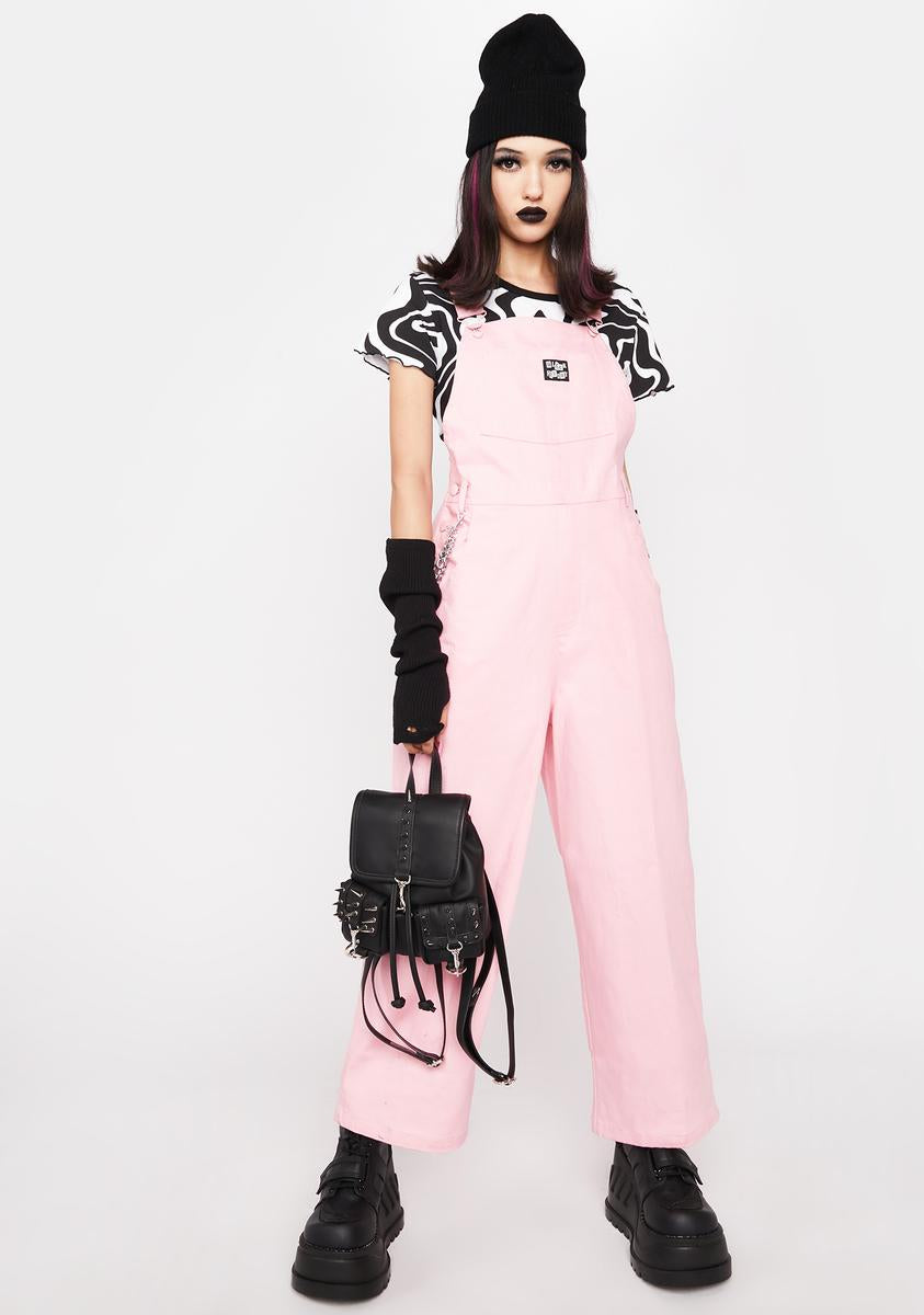 Black Friday Overalls With Chain Detailing - Pink – Dolls Kill