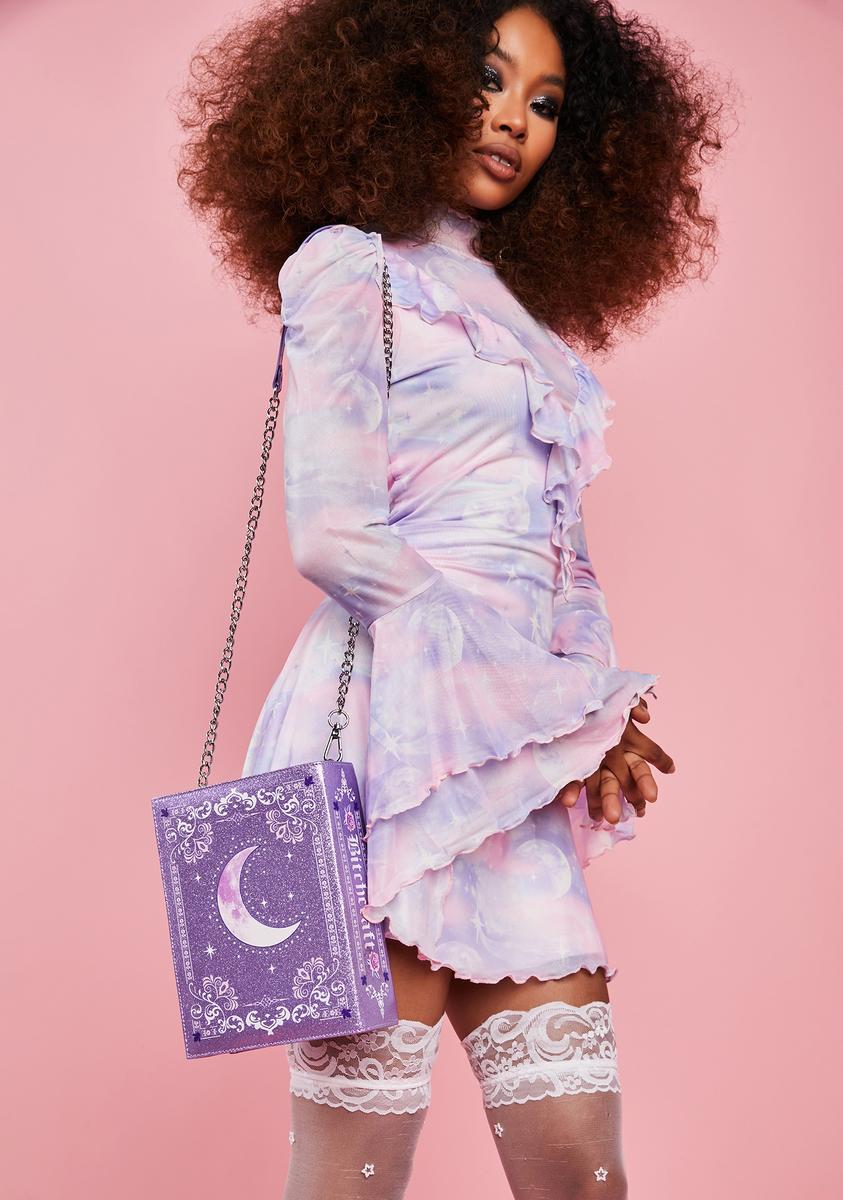 Sugar Thrillz Bitchcraft Book Crossbody Bag - Lavender – Dolls Kill