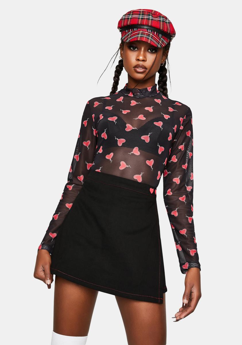 Black Friday Pick Me Mesh Top – Dolls Kill