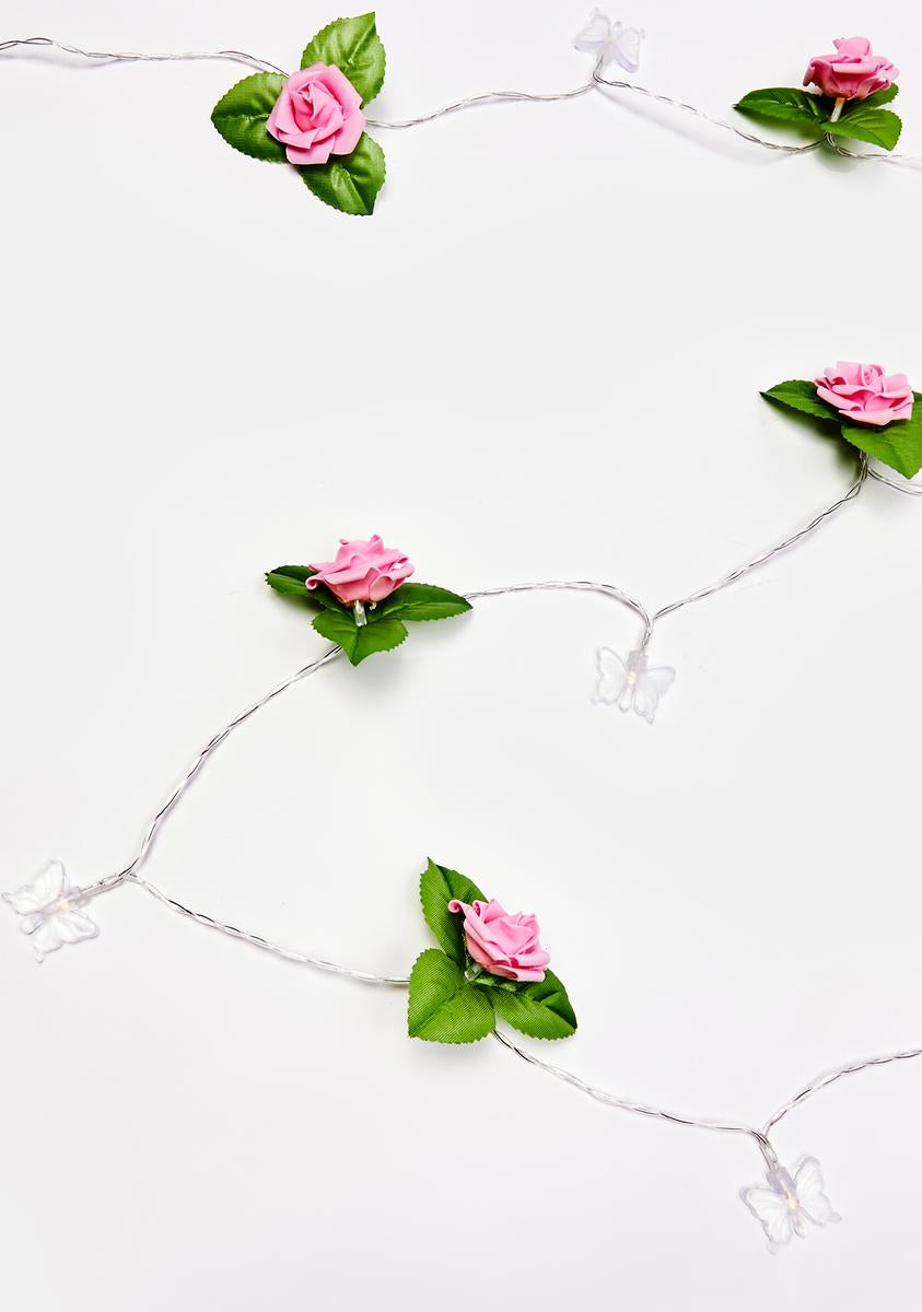 Dolls Home Rose And Butterfly String Lights – Dolls Kill