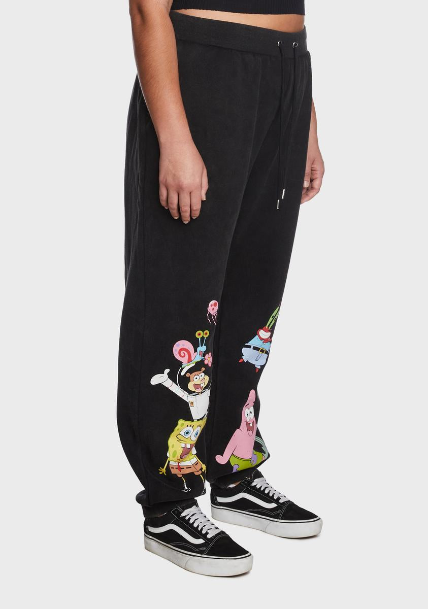 Dolls Kill x SpongeBob Plus Size Graphic Character Lineup Sweatpants ...