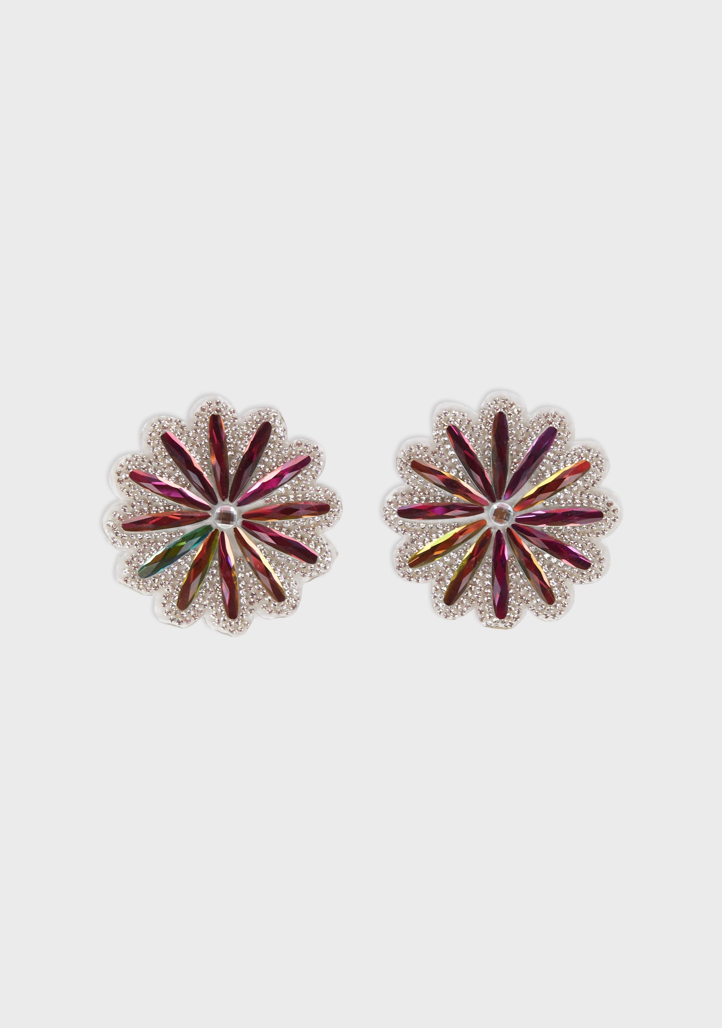 Sasswear Sparkly Rhinestone Floral Pasties - Rainbow – Dolls Kill