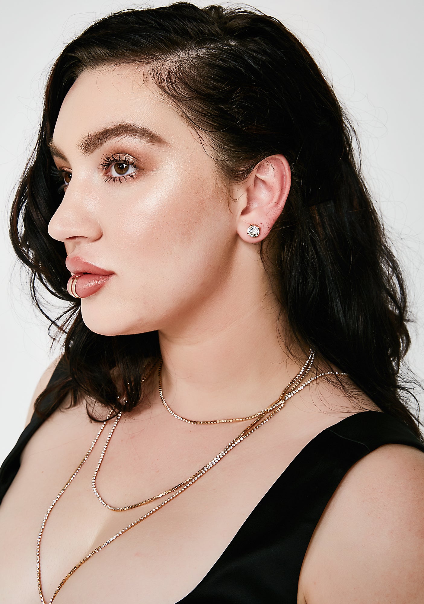 Long Rhinestone Necklace – Dolls Kill