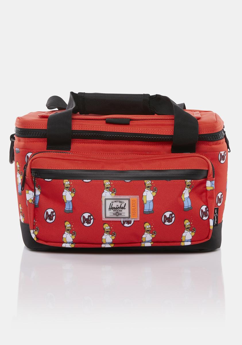 Herschel Simpsons Print Insulated Cooler - Orange – Dolls Kill