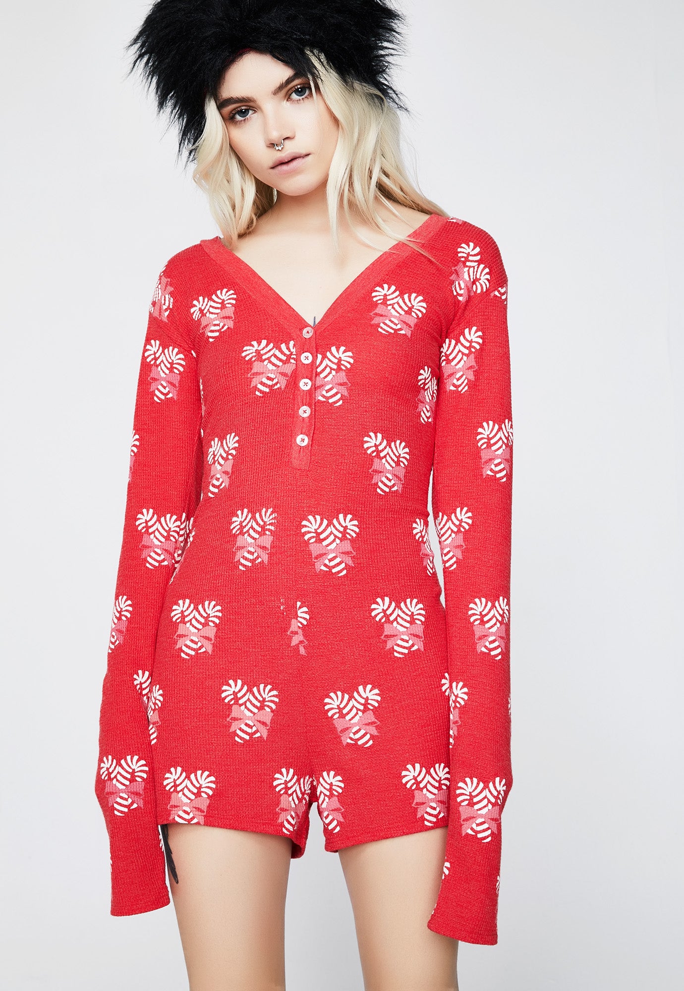 Sweet Treat V Neck Onesie – Dolls Kill