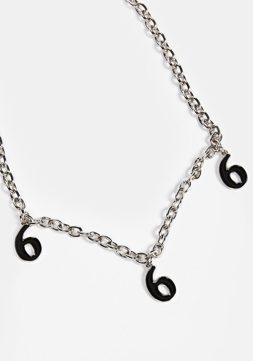 666 Devil Number Chain Necklace - Silver – Dolls Kill