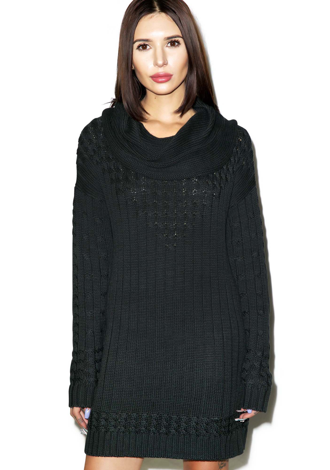 Lively Cable Knit Tunic Dress – Dolls Kill