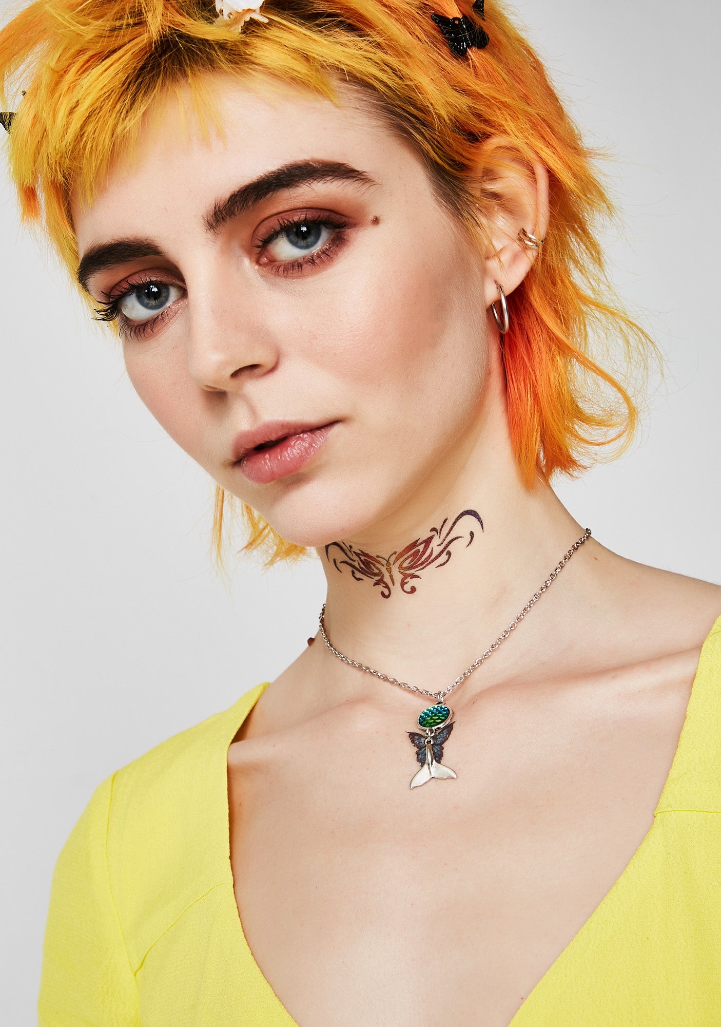 Silver Mermaid Tail Choker – Dolls Kill