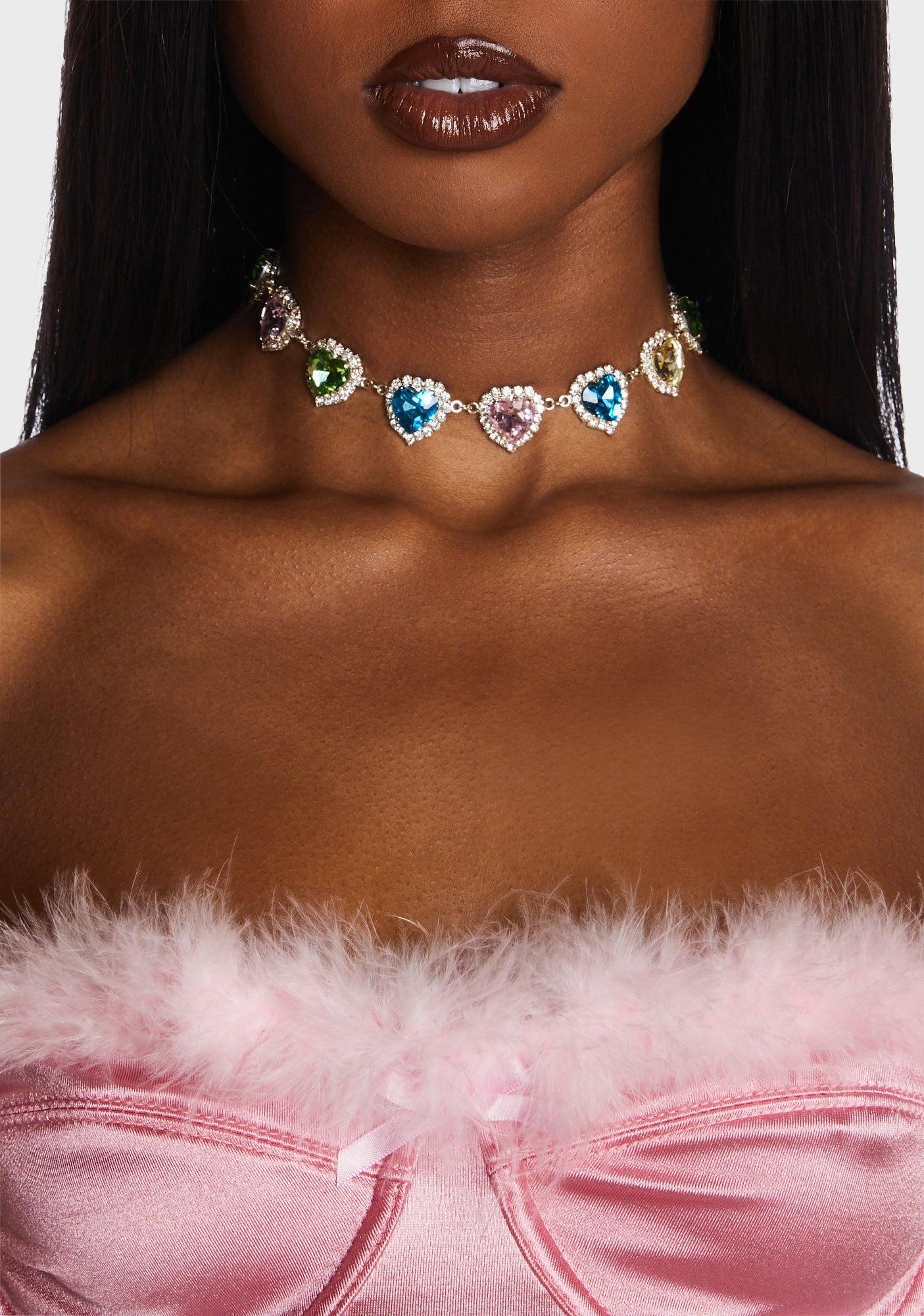 Lovesick Sparkle Heart Necklace – Dolls Kill