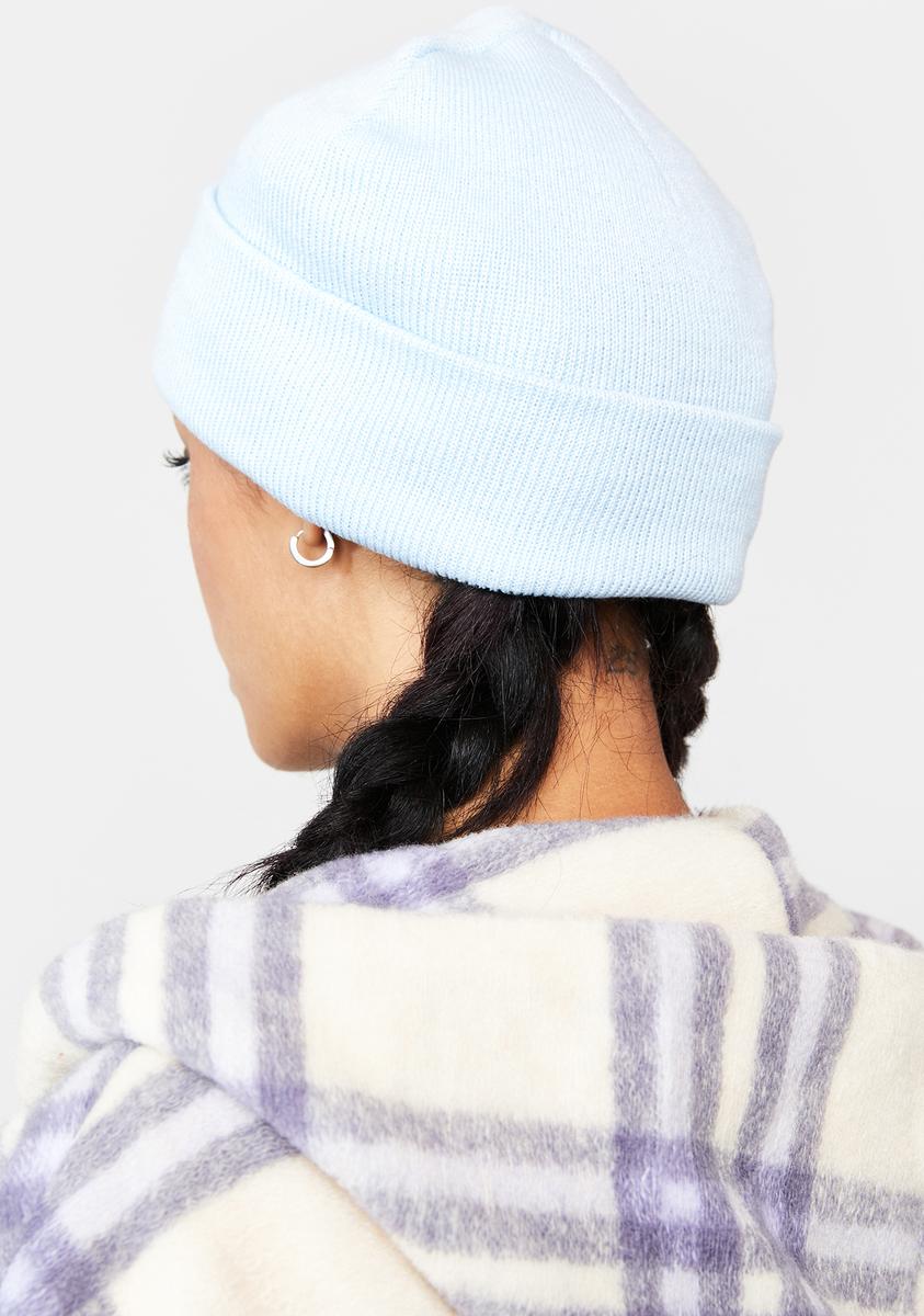 HUF Triple Triangle Ribbed Knit Beanie Blue – Dolls Kill