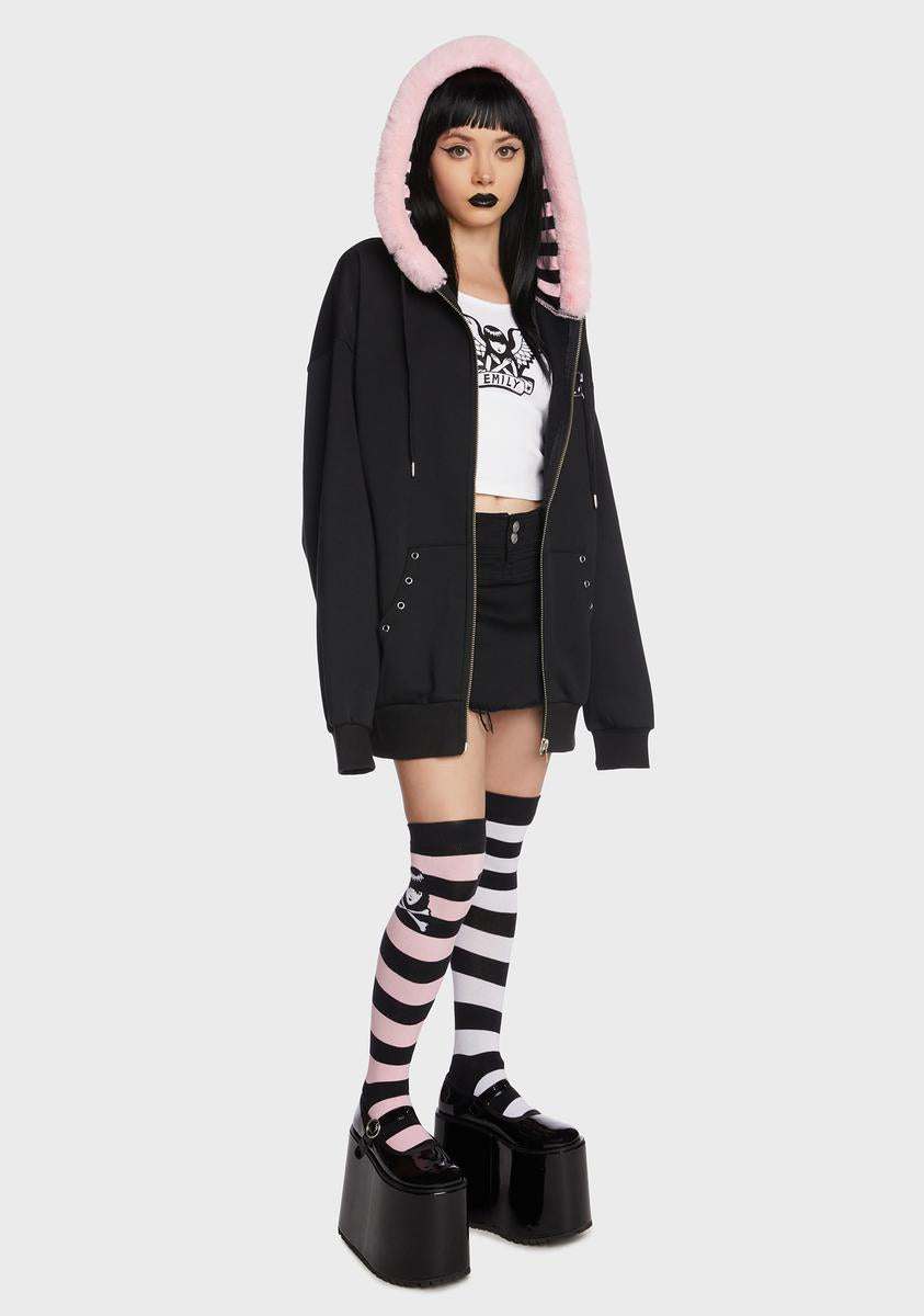 Yawn Away Mismatched Striped Socks – Dolls Kill