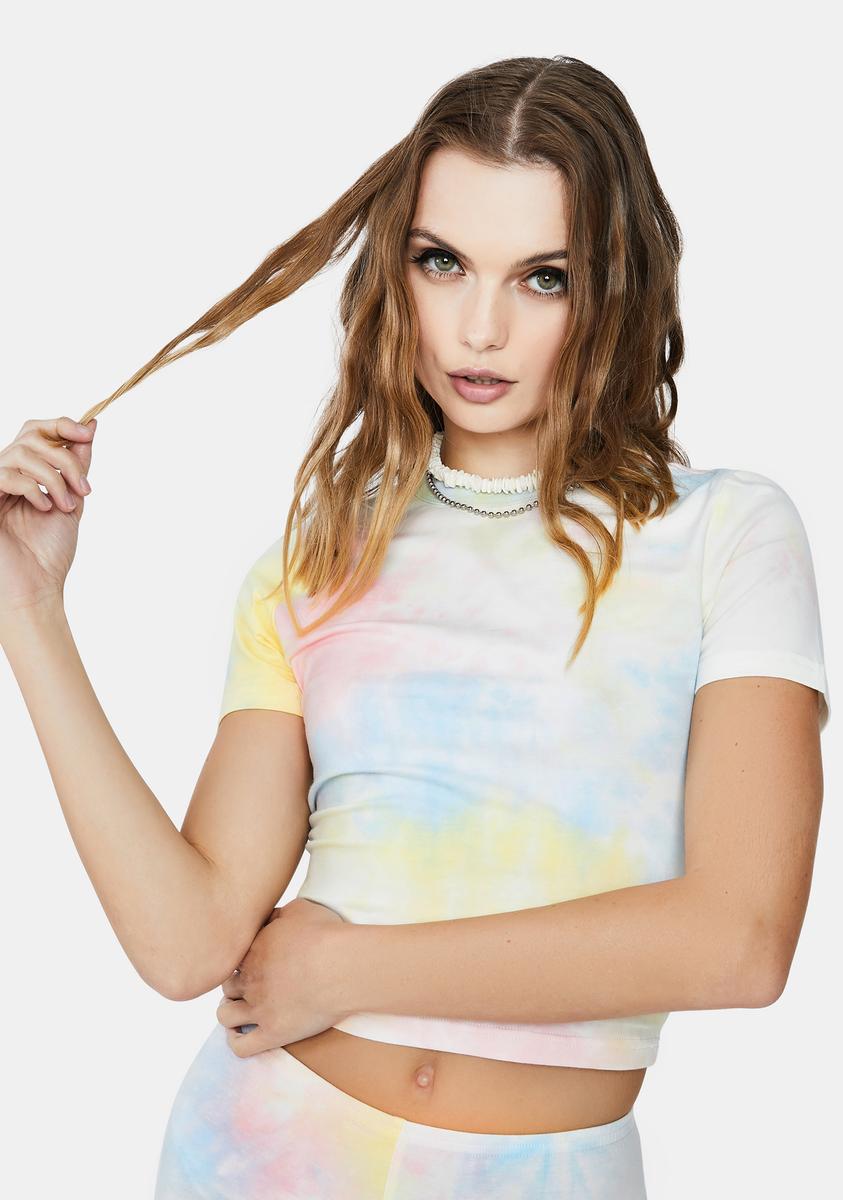 Re Named Molly Tie Dye Crop Tee – Dolls Kill