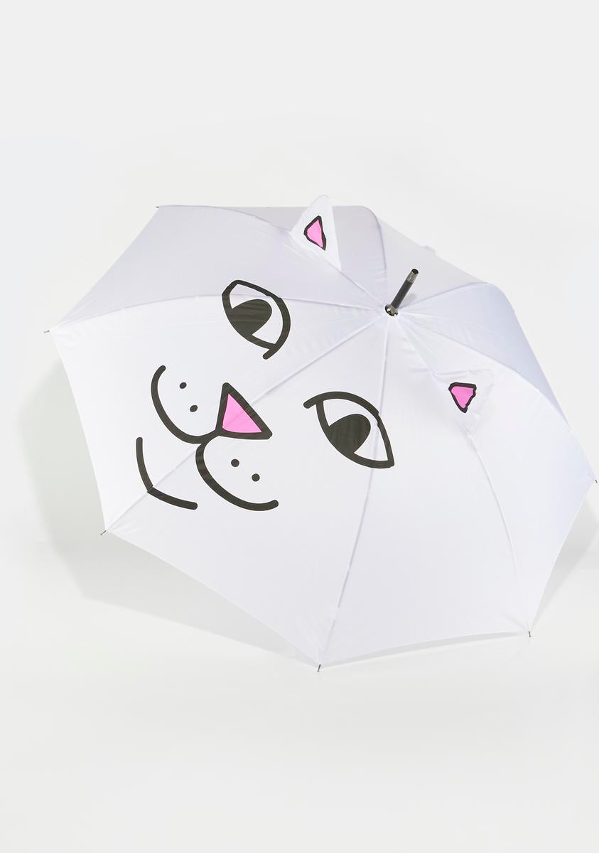 Ripndip Cat Graphic Lord Nerm Umbrella - White – Dolls Kill
