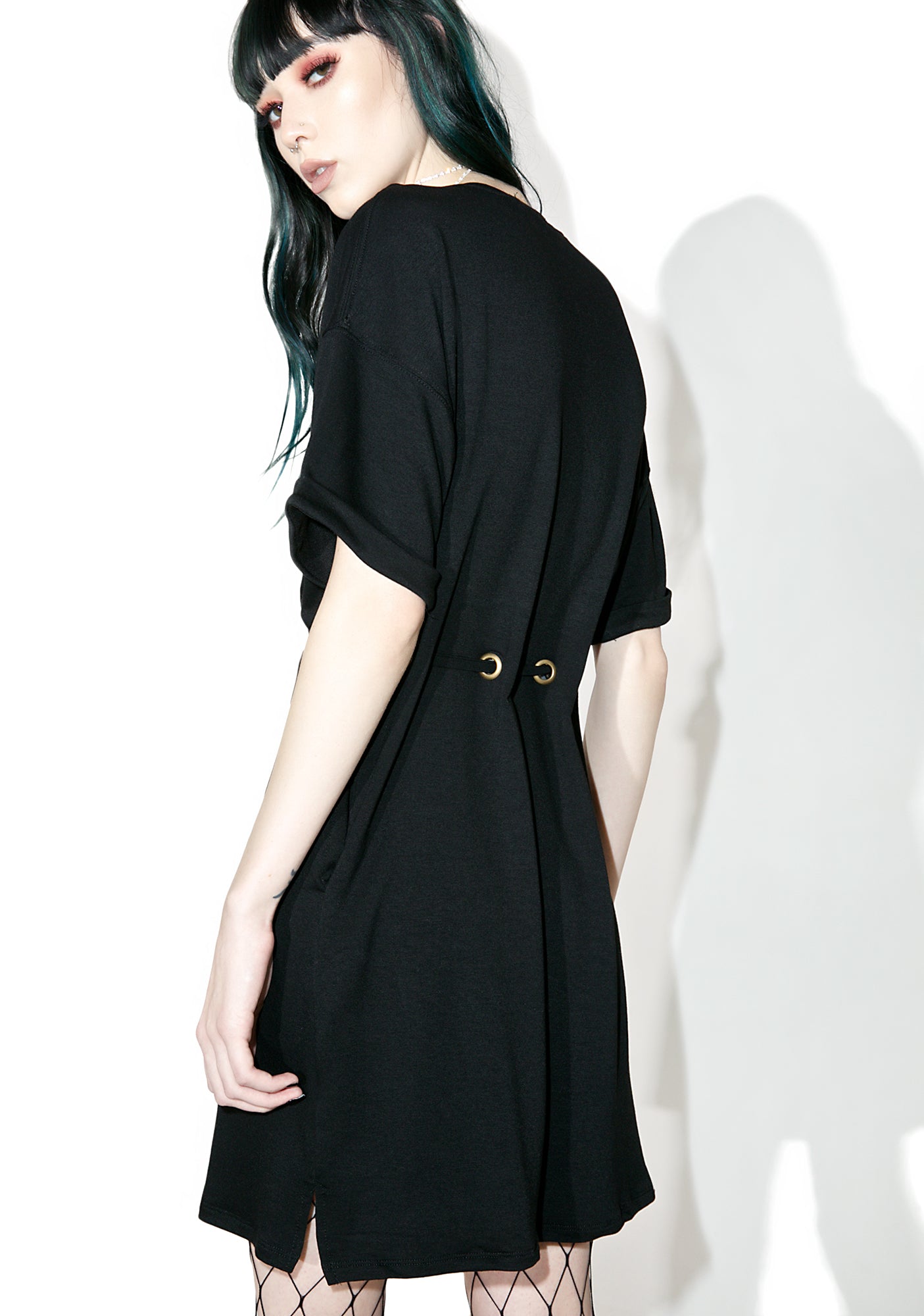 Bonded Drawstring Dress – Dolls Kill