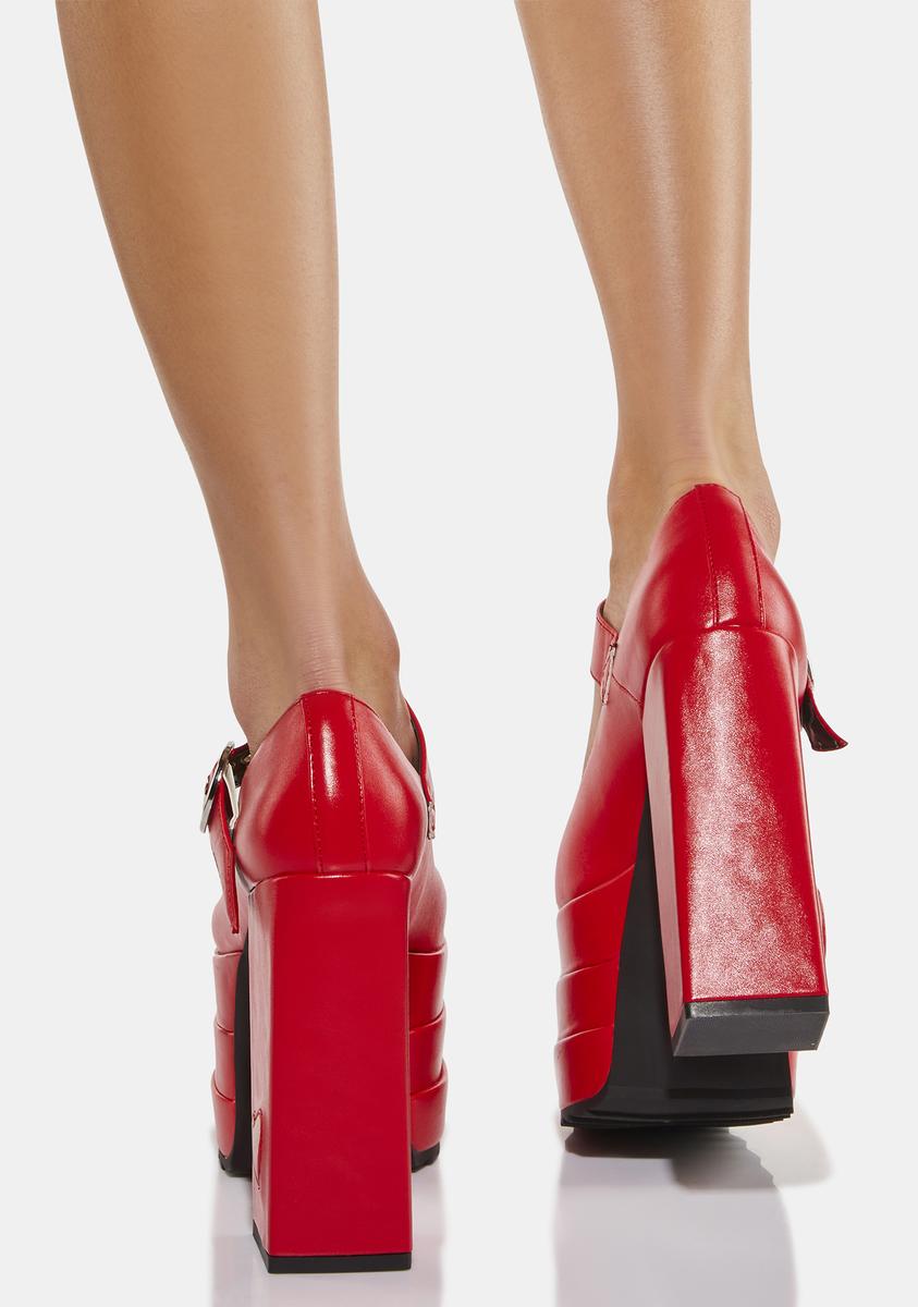 Lamoda Red Love Demon Platform Heels – Dolls Kill