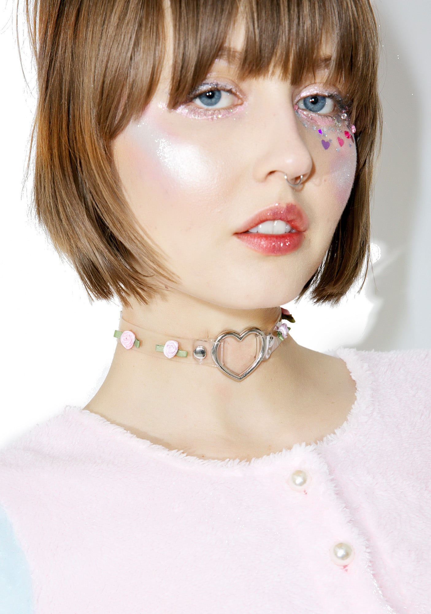 Rosey Heart O-Ring Choker – Dolls Kill