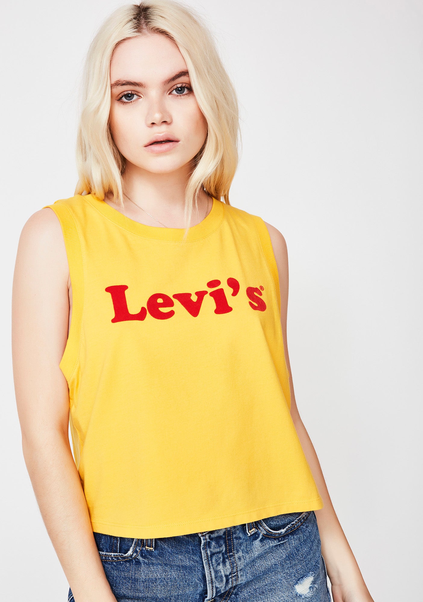Cropped Yellow Tank – Dolls Kill