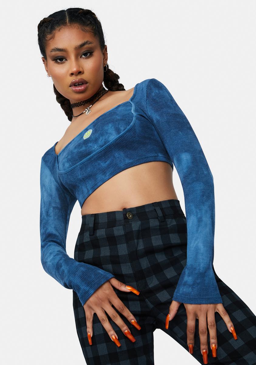 ZEMETA Smile Wave Crop Top – Dolls Kill