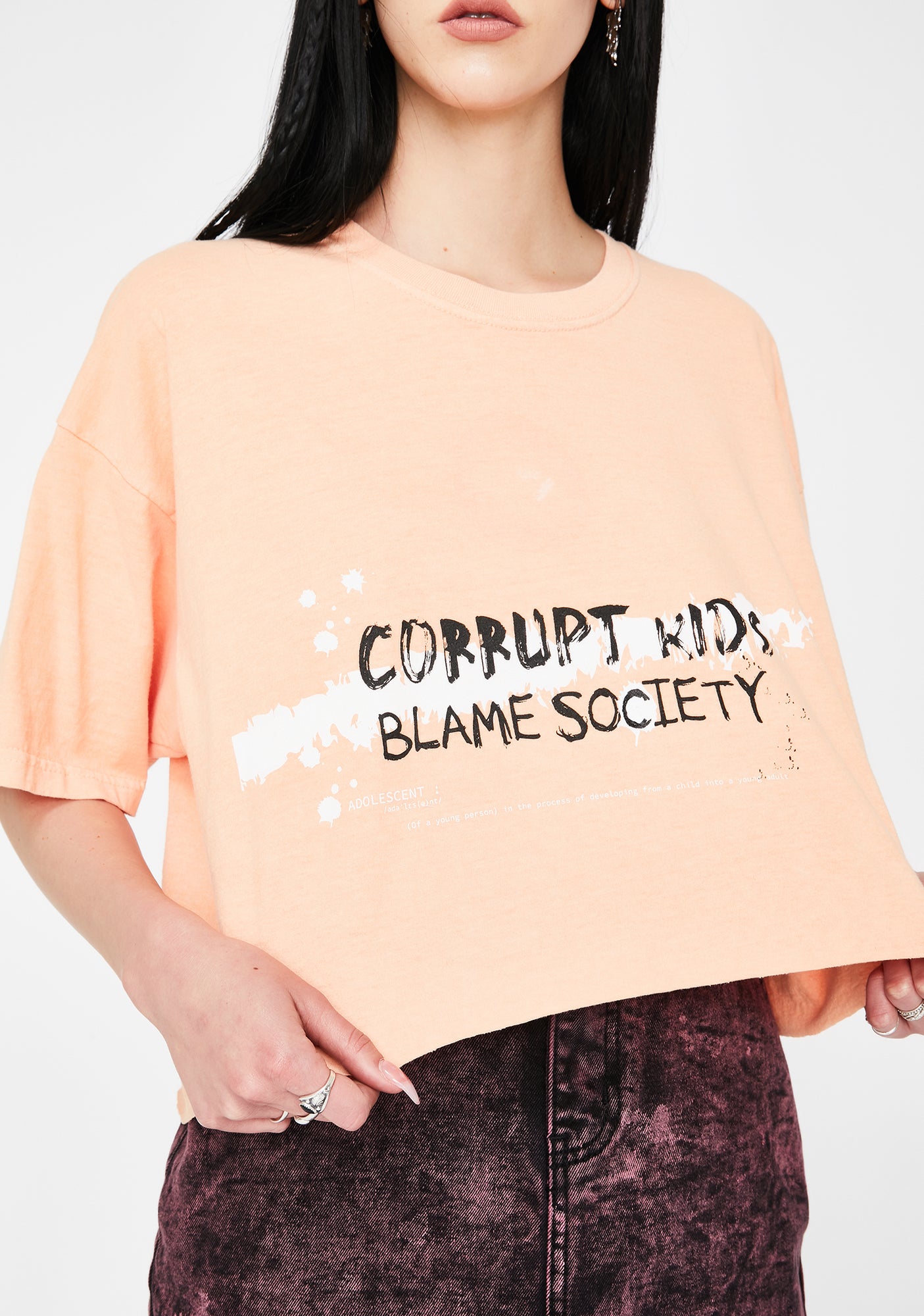 Corrupt Crop Graphic Tee – Dolls Kill
