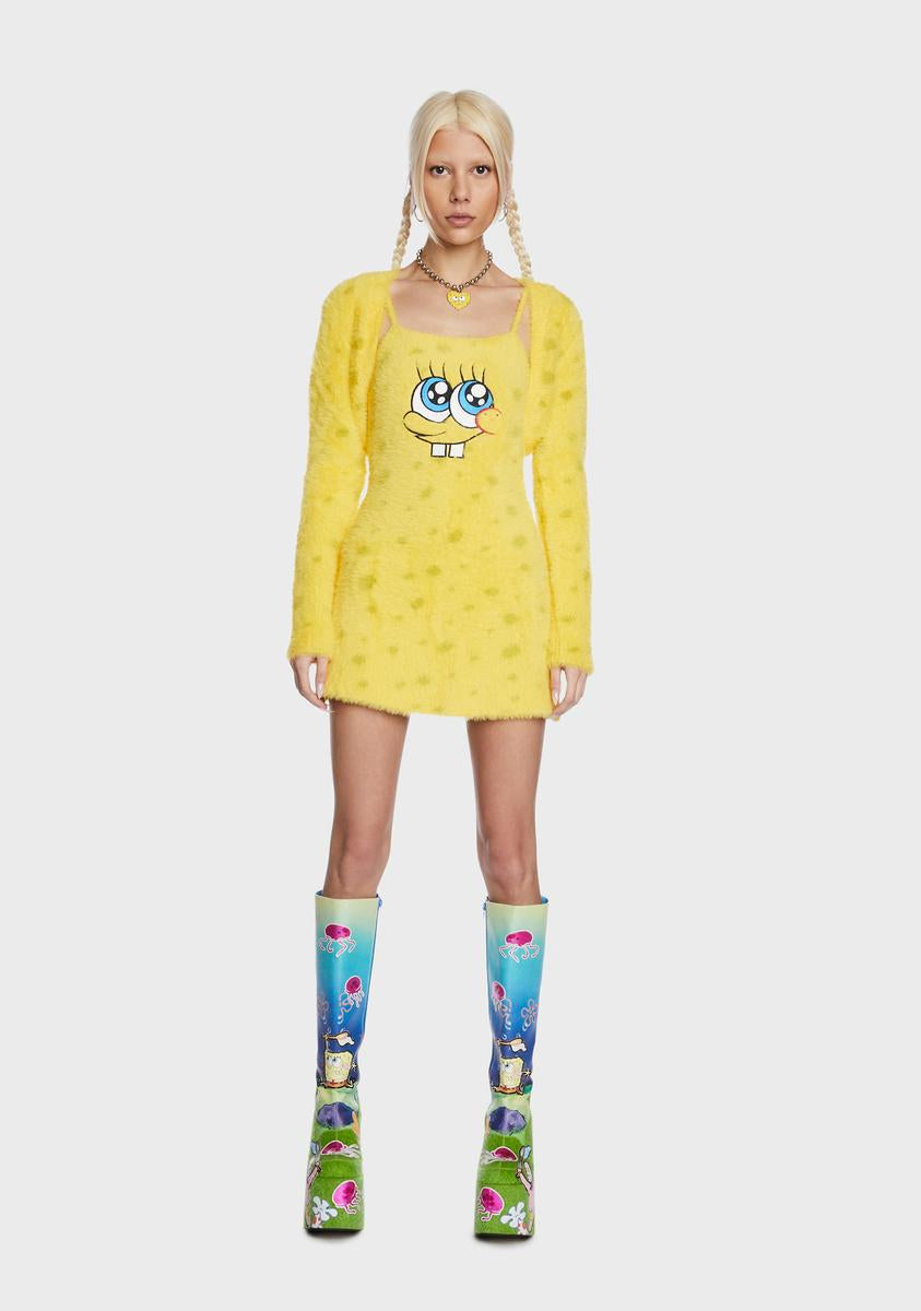 Dolls Kill x SpongeBob Ball Chain Enamel Heart Charm Choker Necklace ...