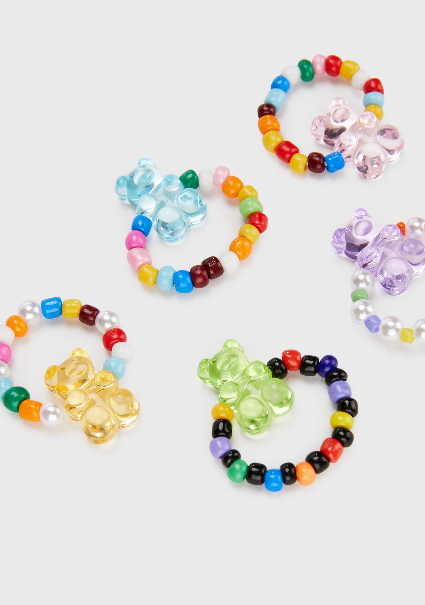 Gummy Bear Ring Set - Multi – Dolls Kill