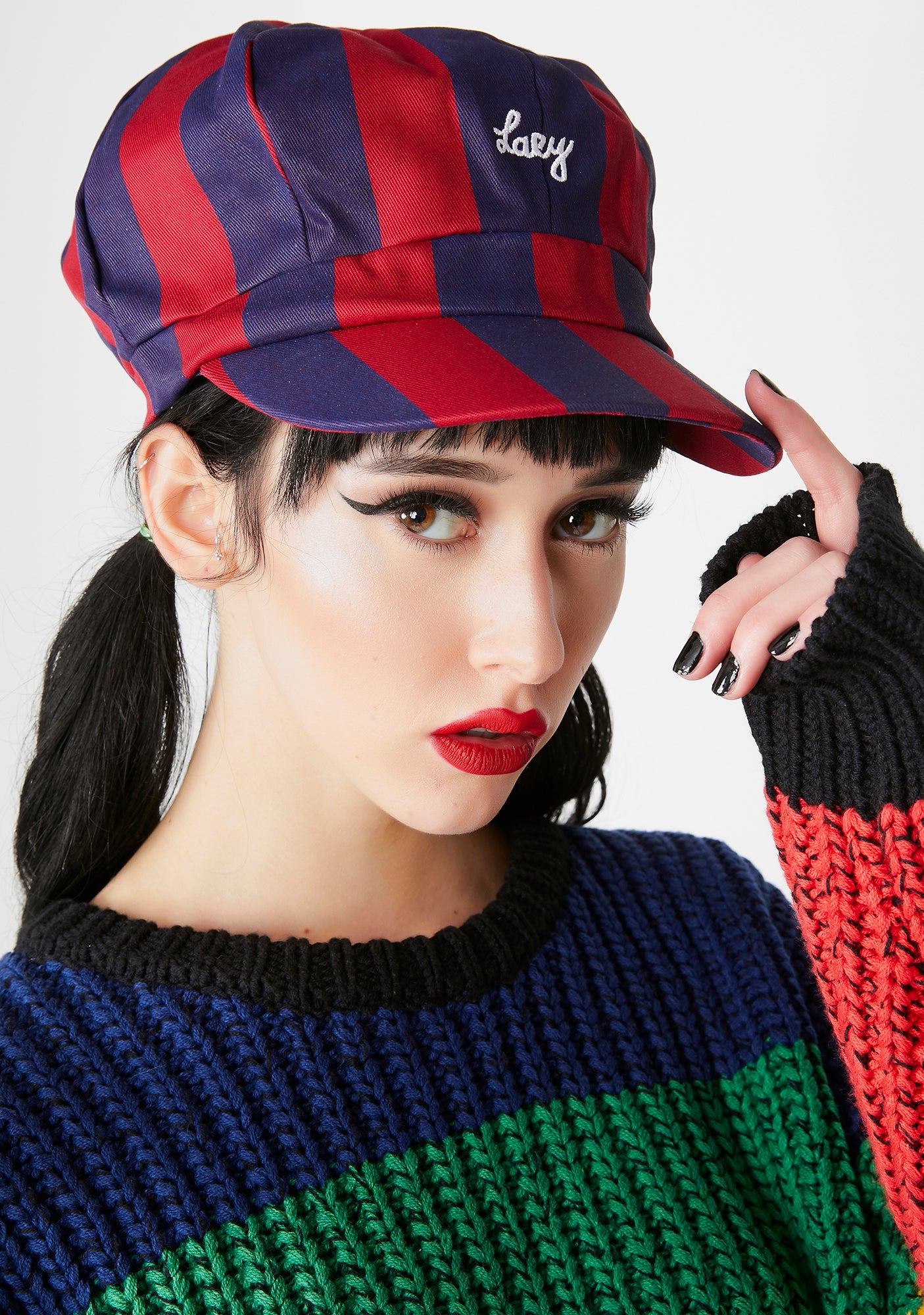 Stripy Cap – Dolls Kill