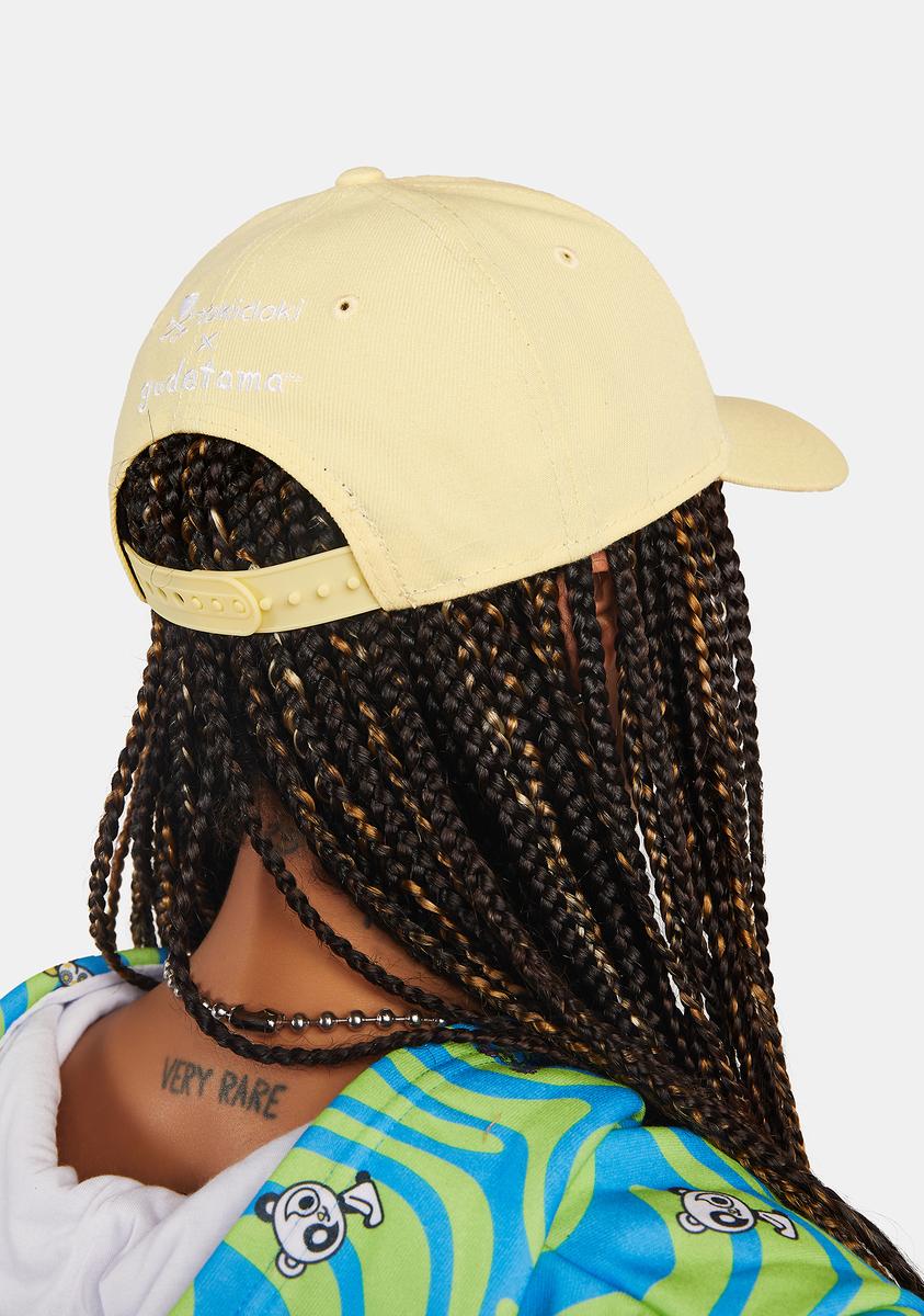 Tokidoki x Gudetama Embroidered Graphic Snapback Hat - Yellow – Dolls Kill