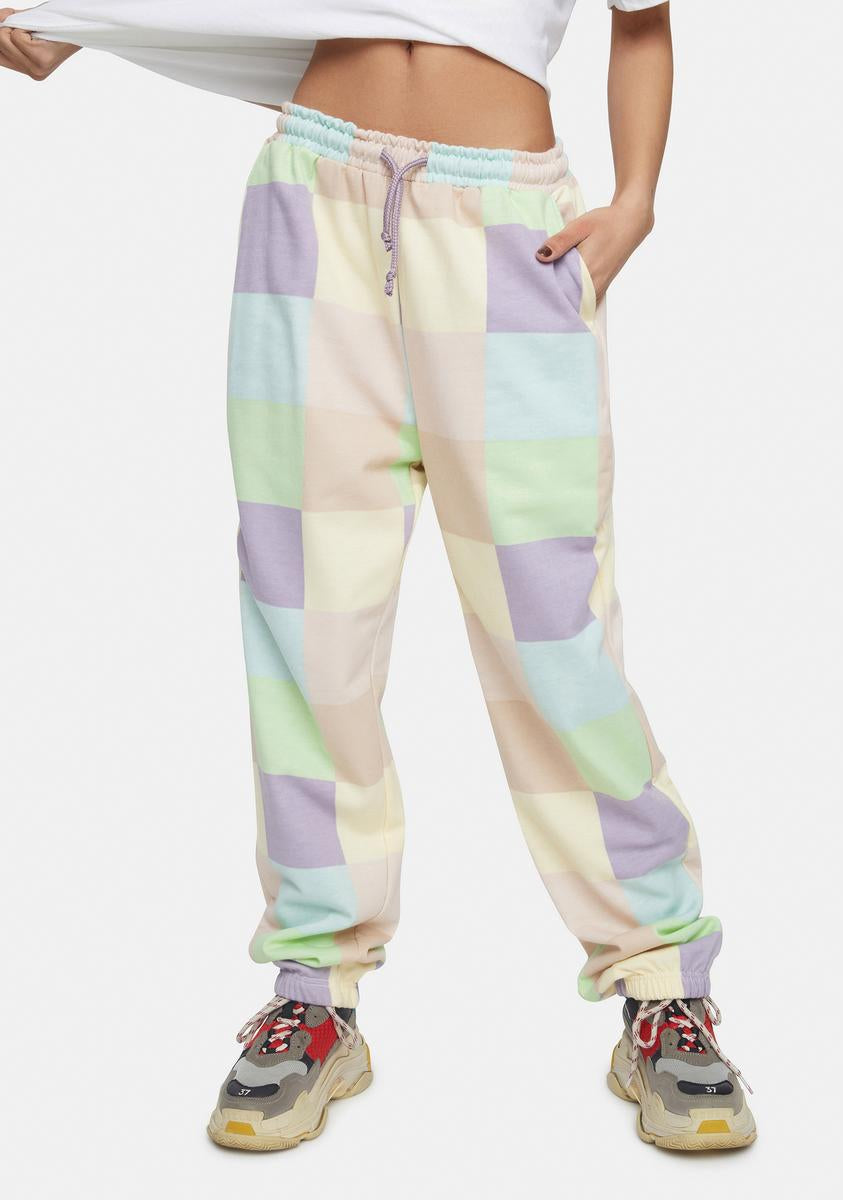 Daisy Street Megan Checkered Joggers – Dolls Kill
