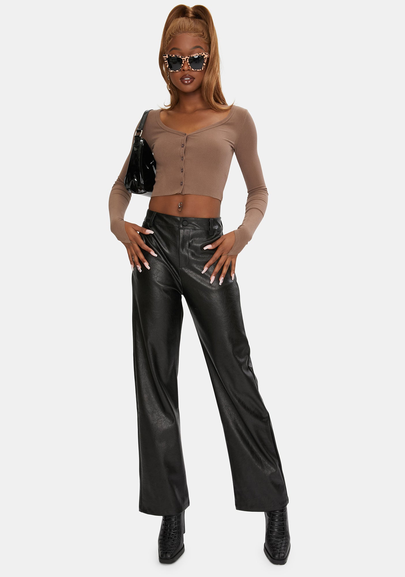 Flori Vegan Leather Pants – Dolls Kill