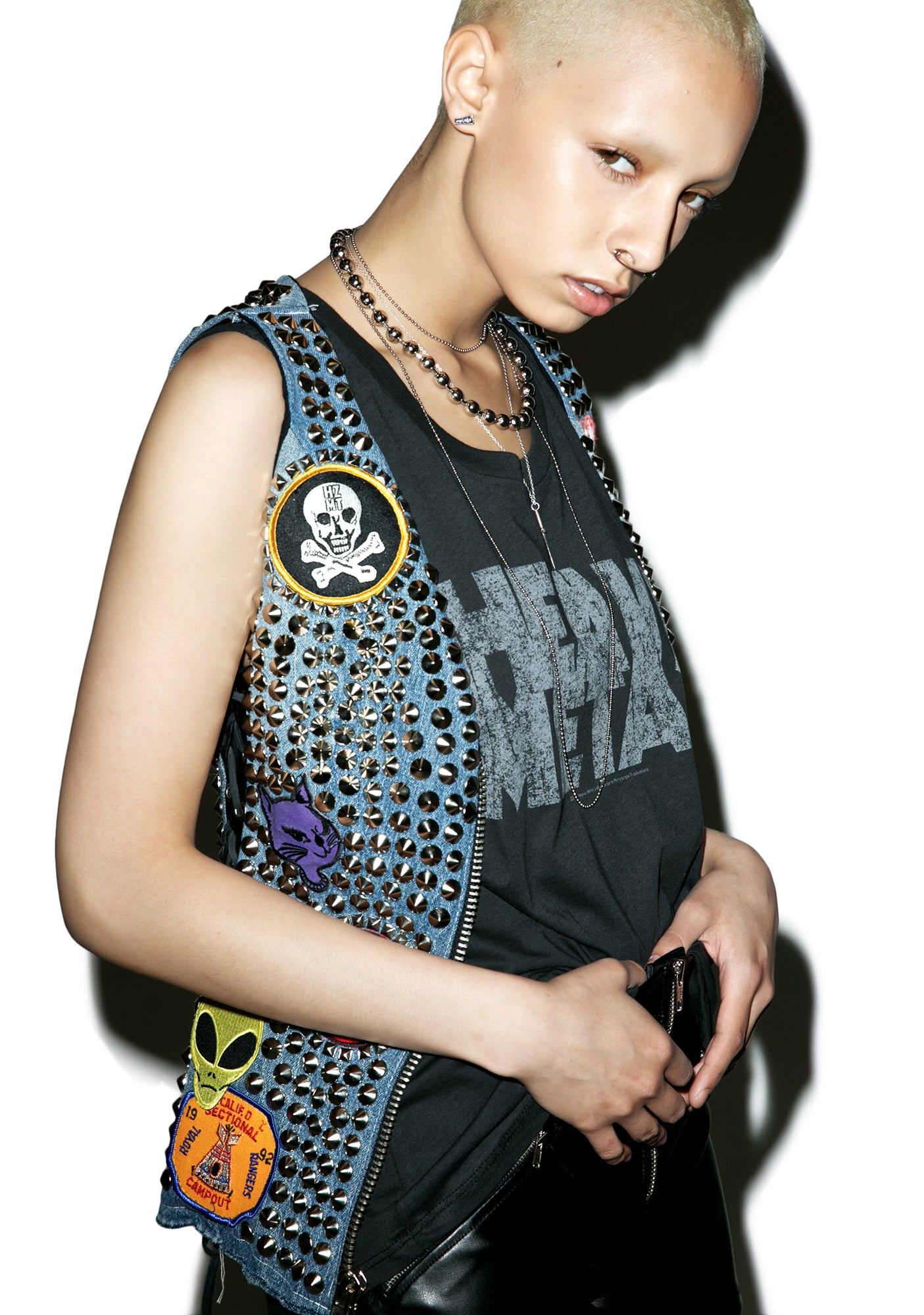 Distressed Heavy Metal Tank – Dolls Kill