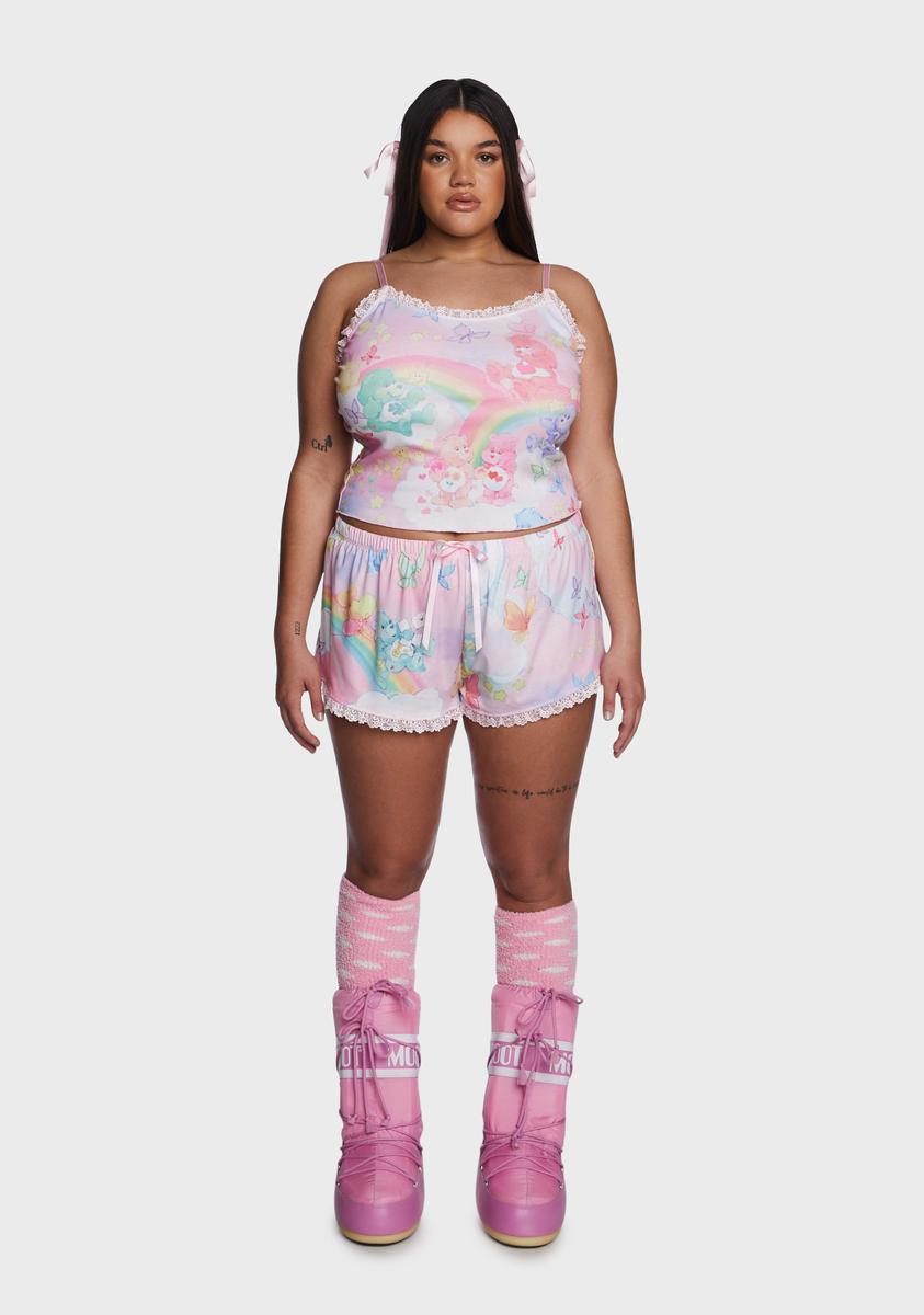 Plus Size Dolls Kill x Care Bears Graphic Tank And Shorts Pajama Set ...