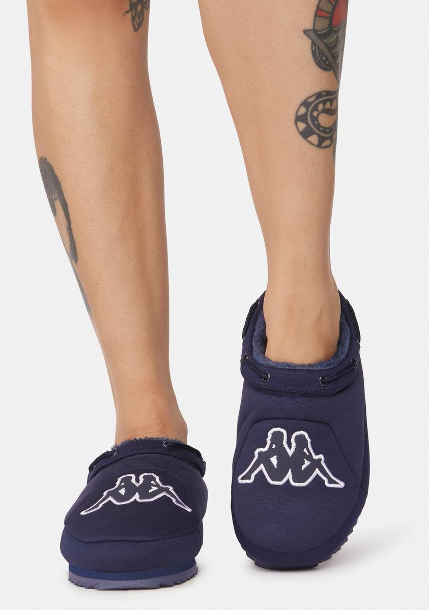Kappa Marine Blue Logo Tasin Sneaker Mules – Dolls Kill