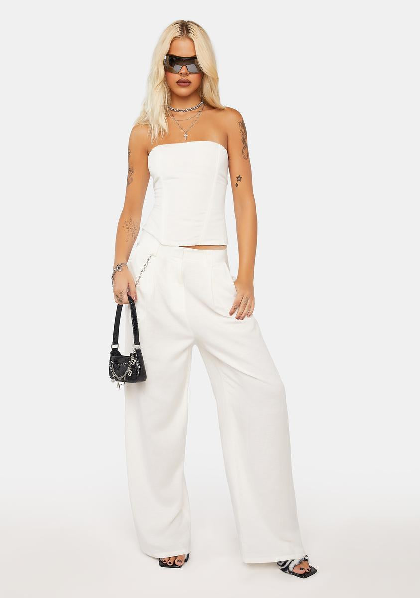 Lioness Corset Tube Top - White – Dolls Kill