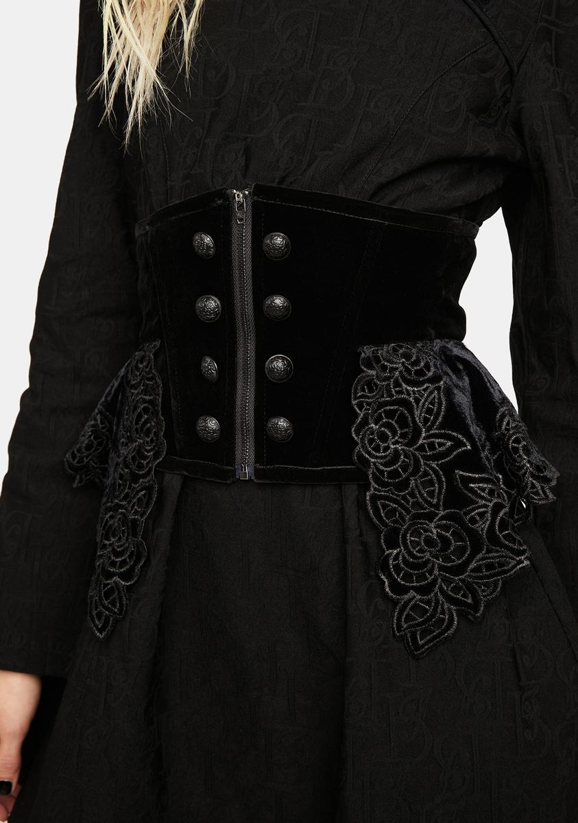 Punk Rave Lace Corset Belt - Black – Dolls Kill