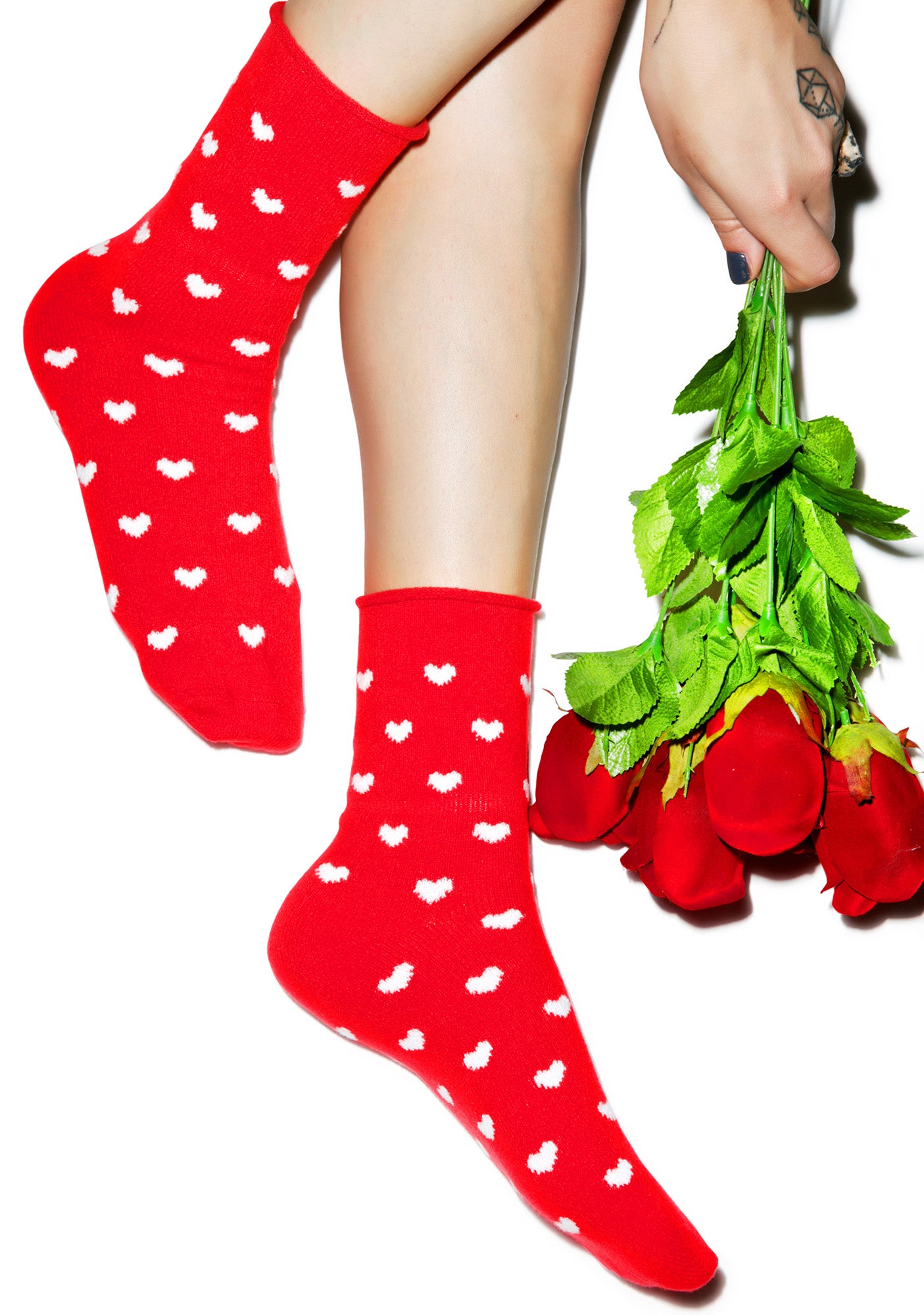 Heart U 4ever Fleece Socks – Dolls Kill