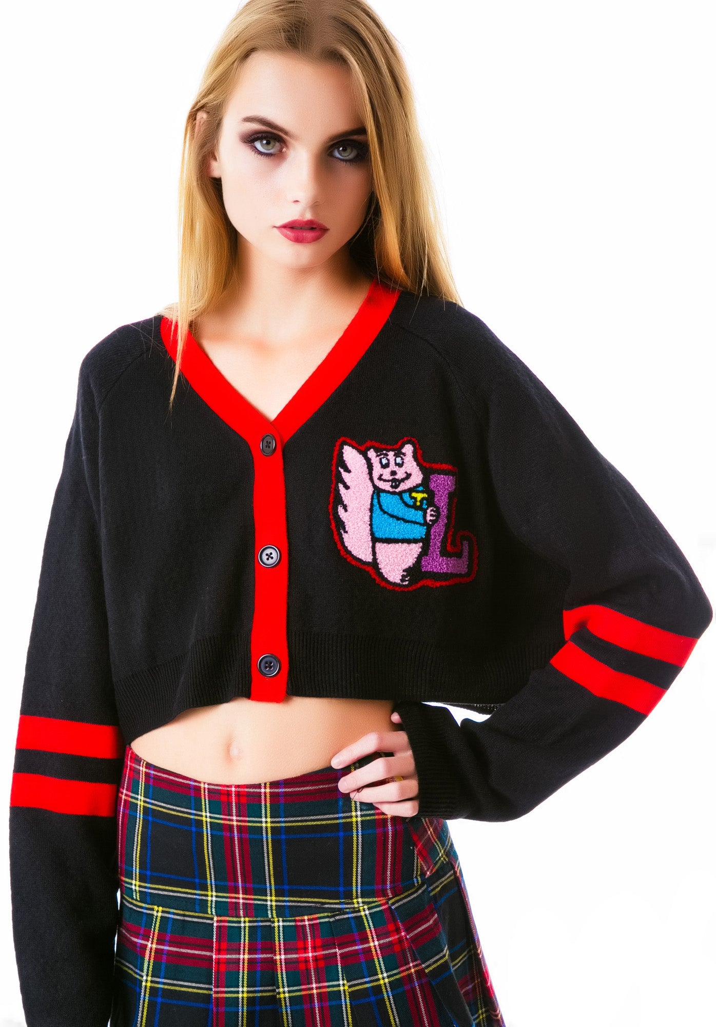 Preppy Crop Cardigan – Dolls Kill