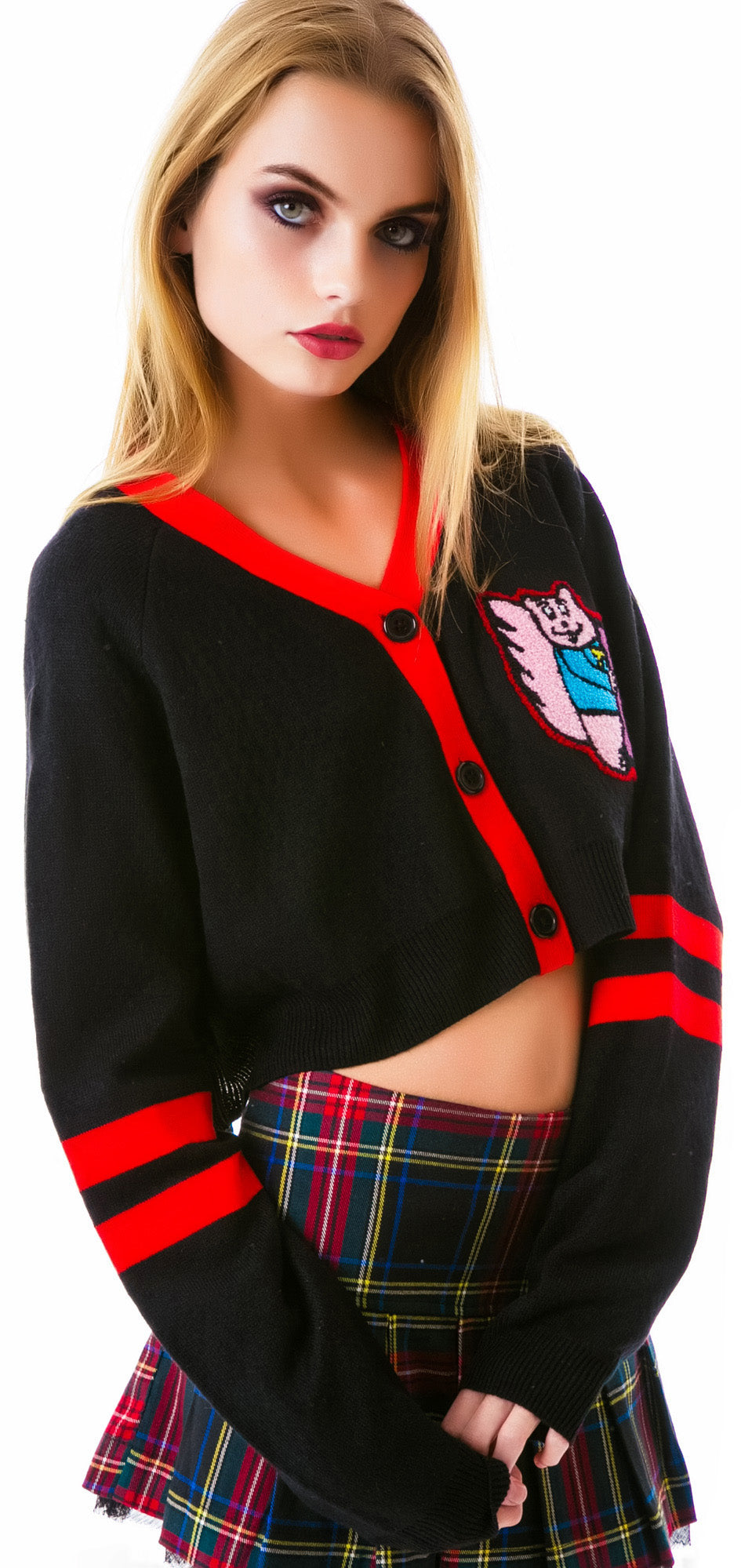 Preppy Crop Cardigan – Dolls Kill