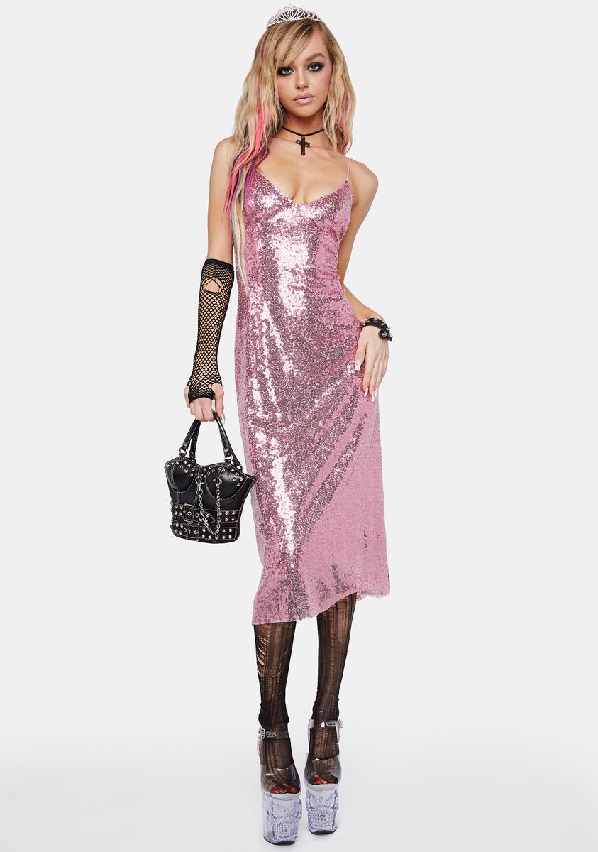 Kiki Riki Rose Sequin Midi Dress – Dolls Kill