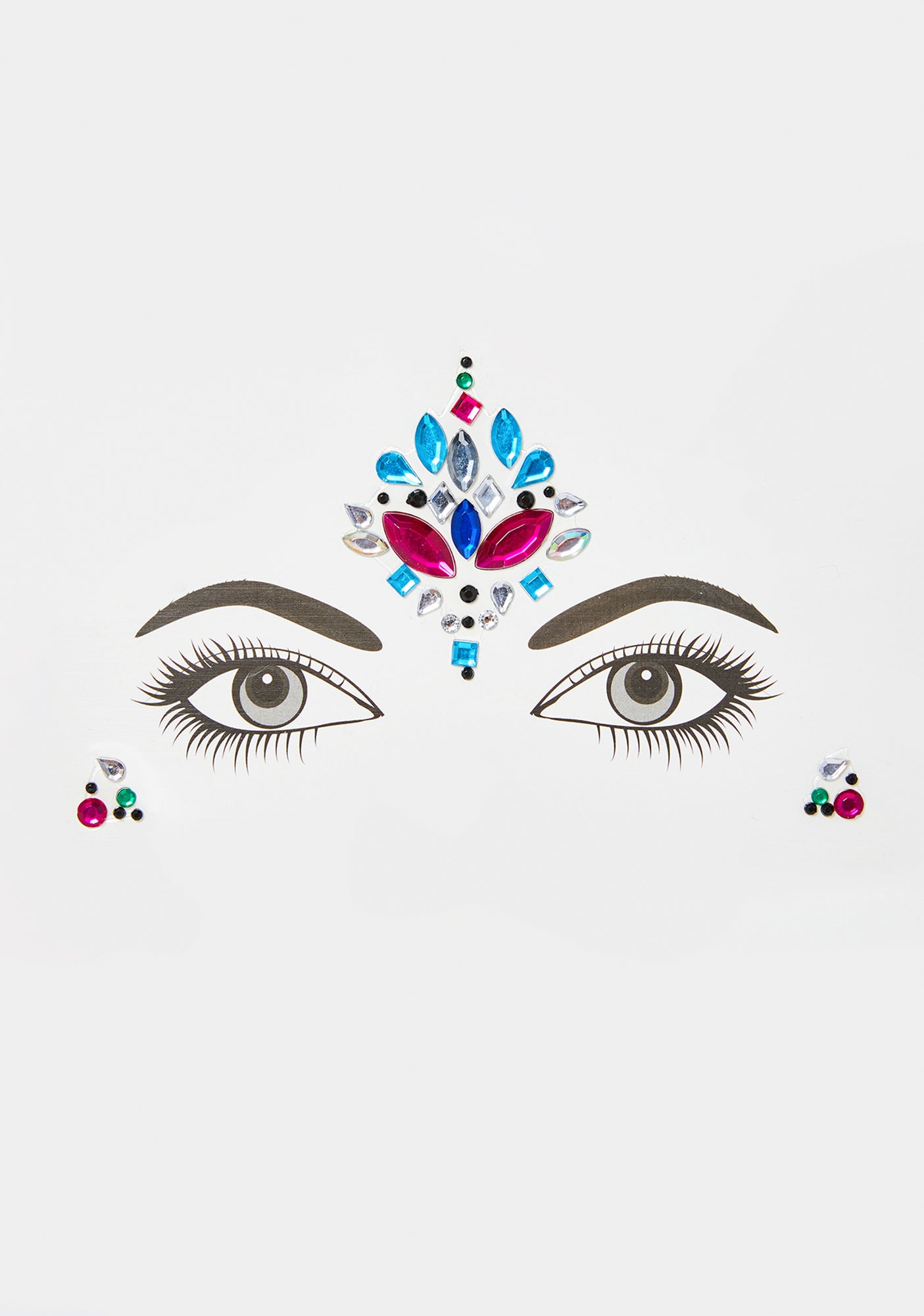 Forehead Eye Festival Face Gems Blue – Dolls Kill