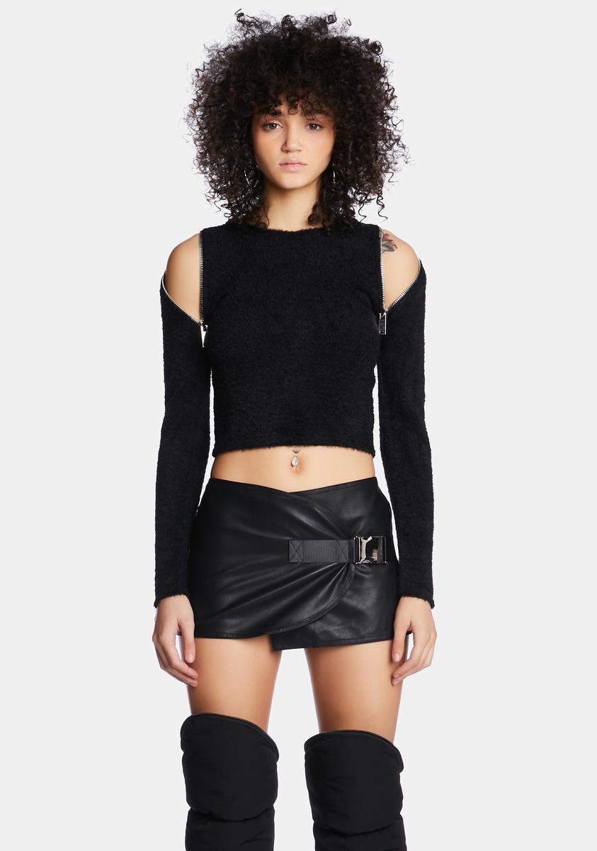 Poster Grl Wrap Micro Mini Skirt - Black – Dolls Kill