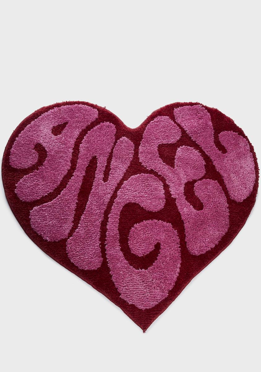 Dolls Home Angel Heart Shaped Tufted Rug - Pink – Dolls Kill