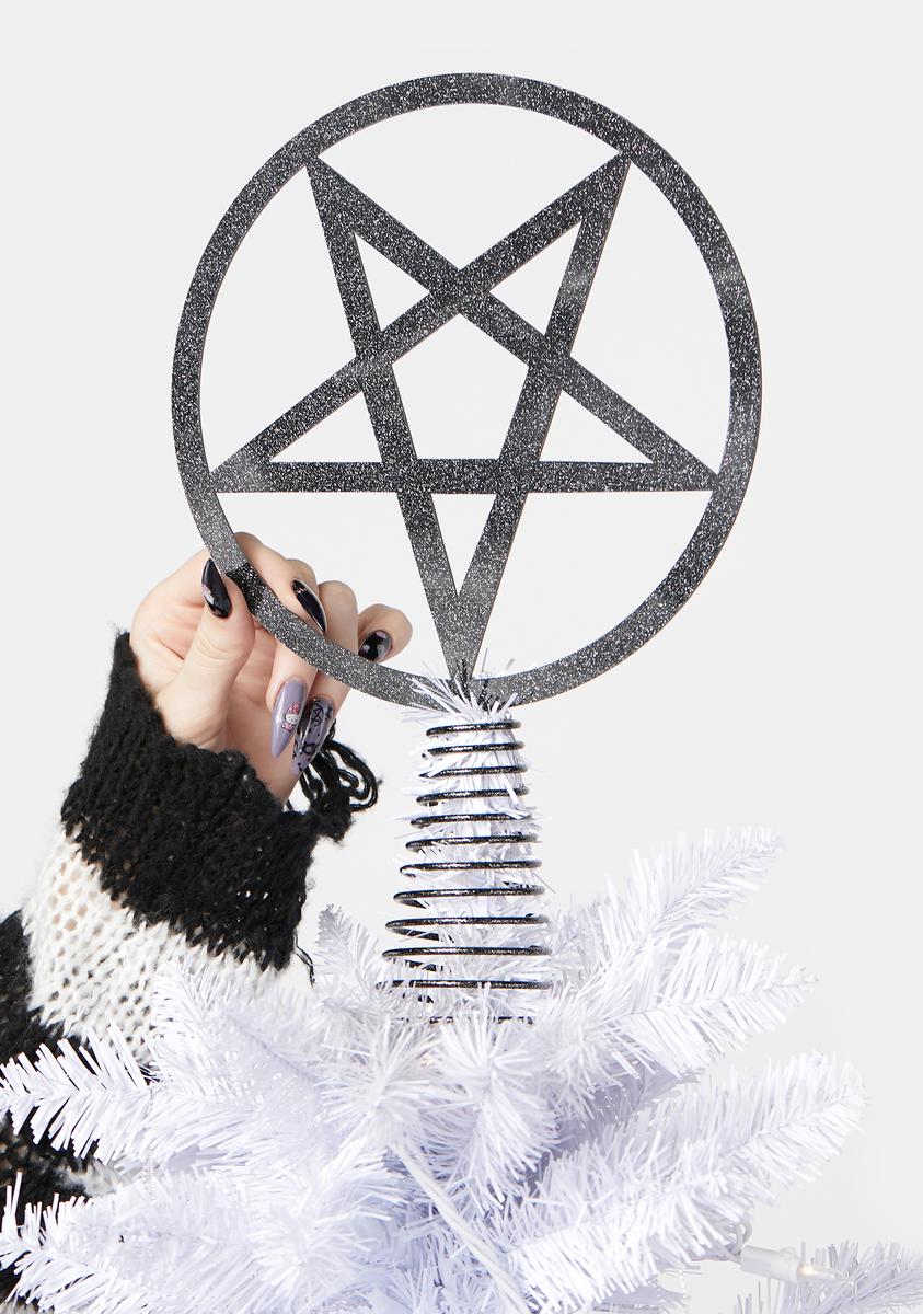 Pentagram Glitter Gothic Tree Topper – Dolls Kill