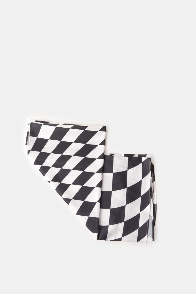 Checkered Print Head Scarf - Black/White – Dolls Kill